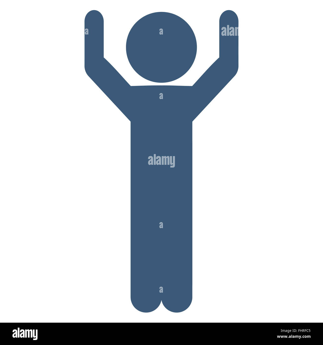 Man Silhouette Hands Up Icon Stock Photo - Alamy