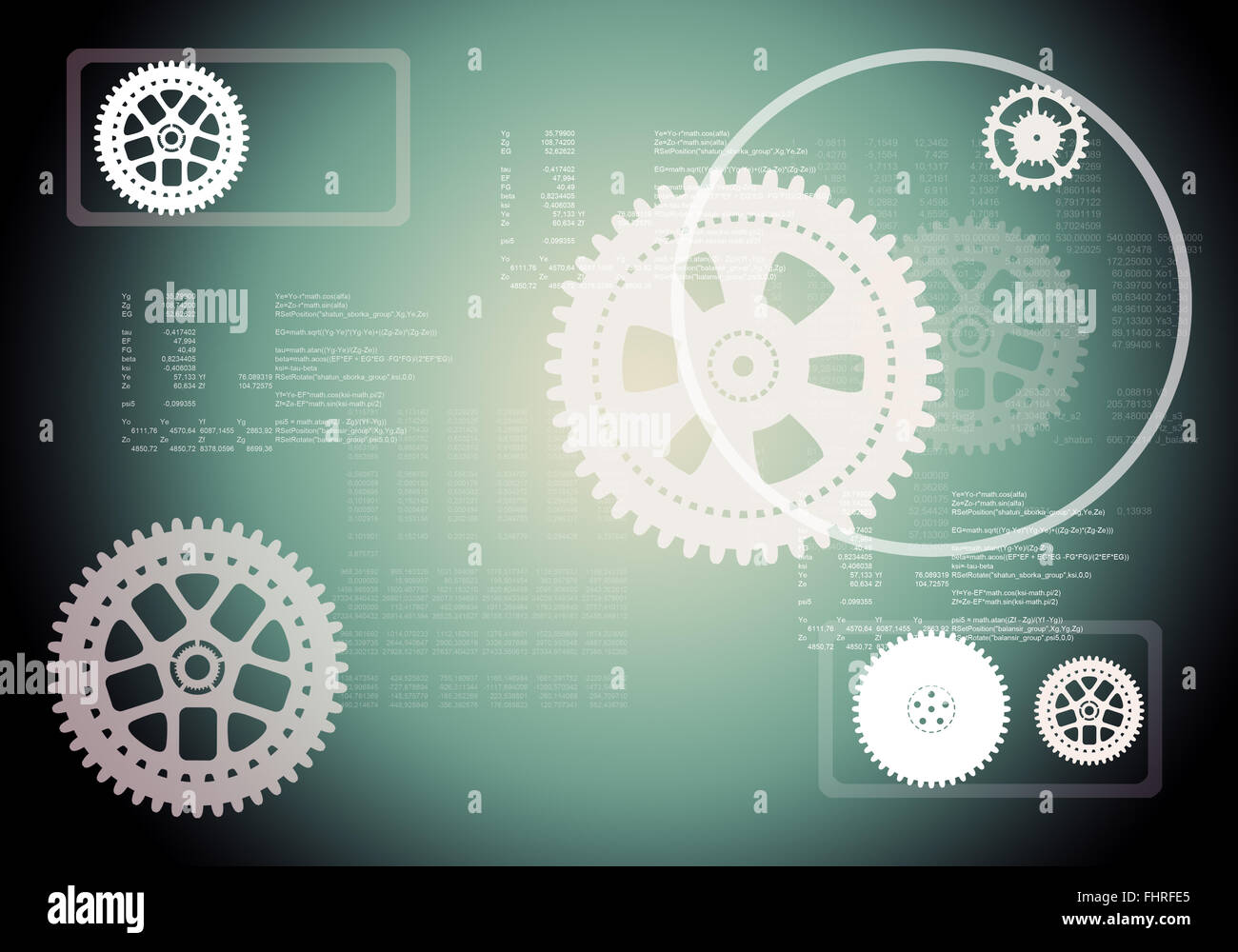 Set of mechanical gears Stock Photo - Alamy