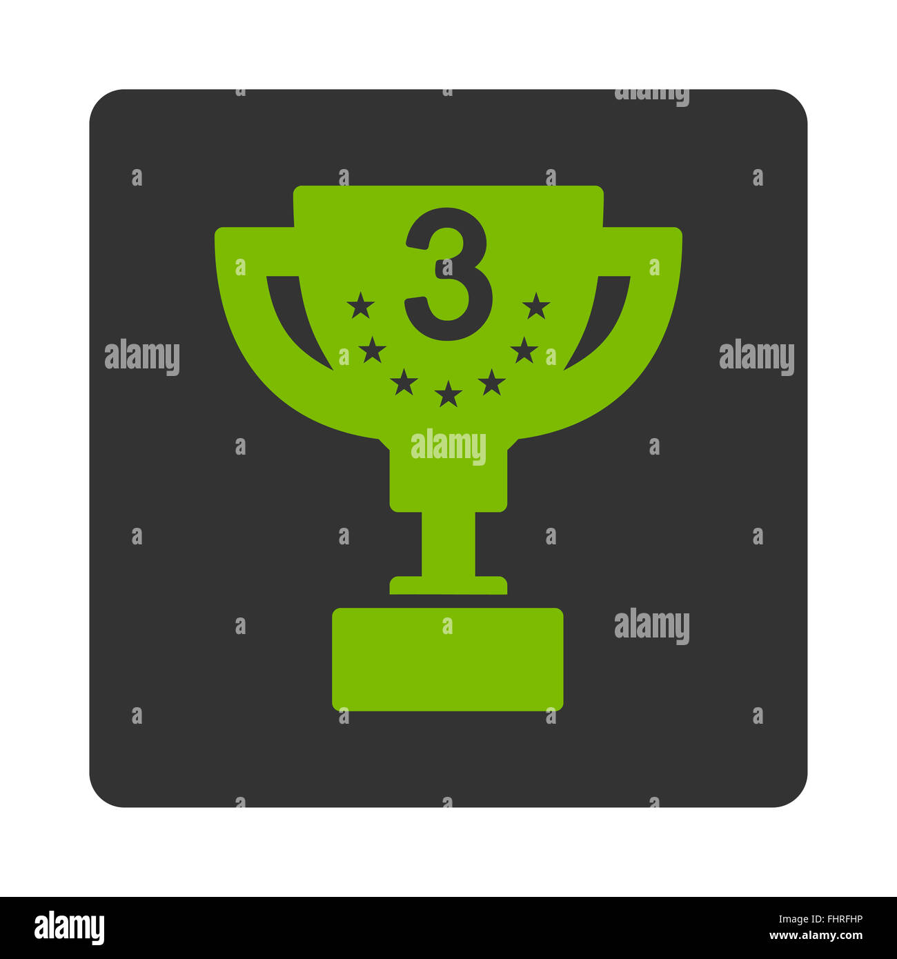 Third prize icon from Award Buttons OverColor Set Stock Photo - Alamy