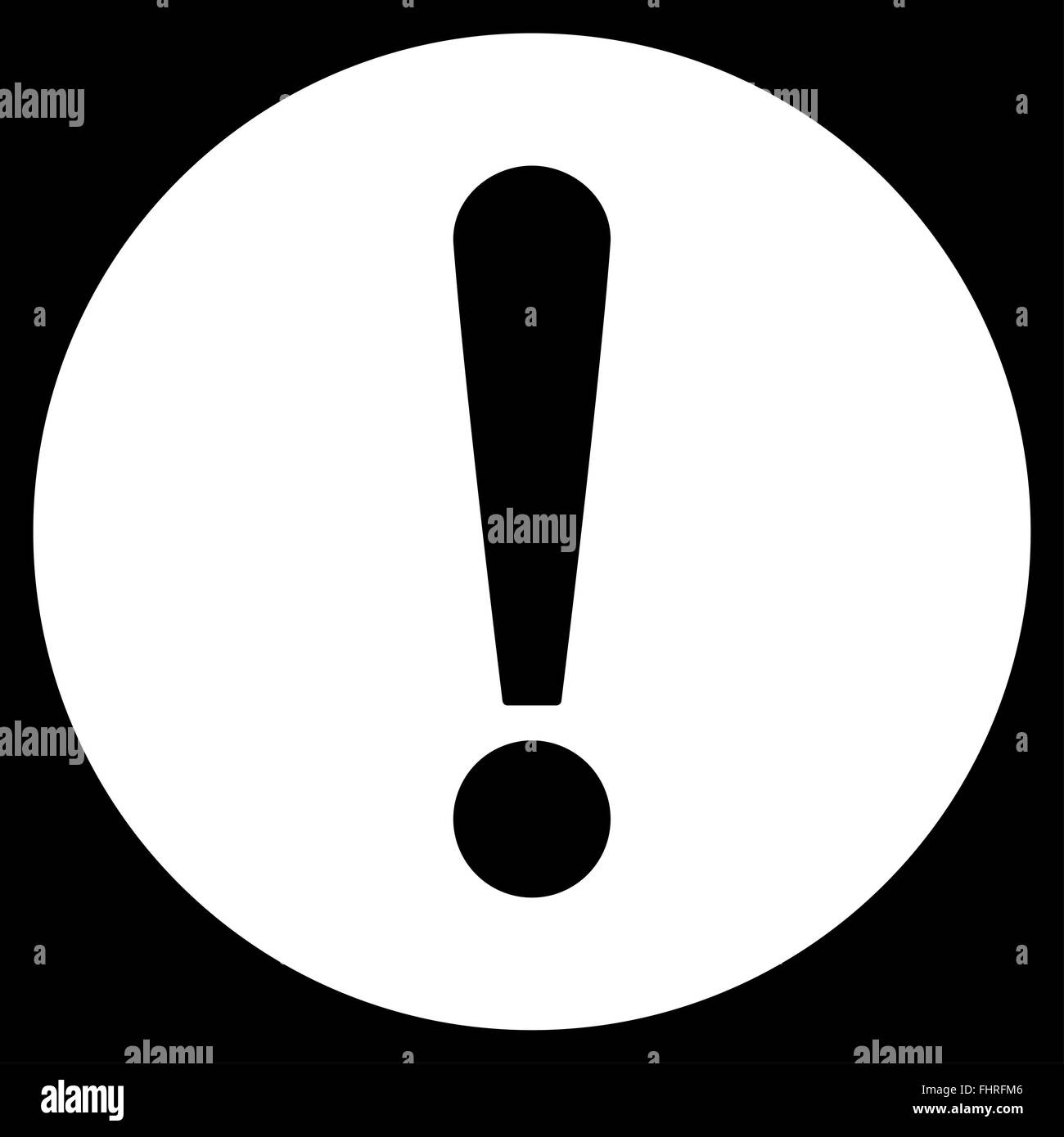 Problem flat white color icon Stock Photo - Alamy