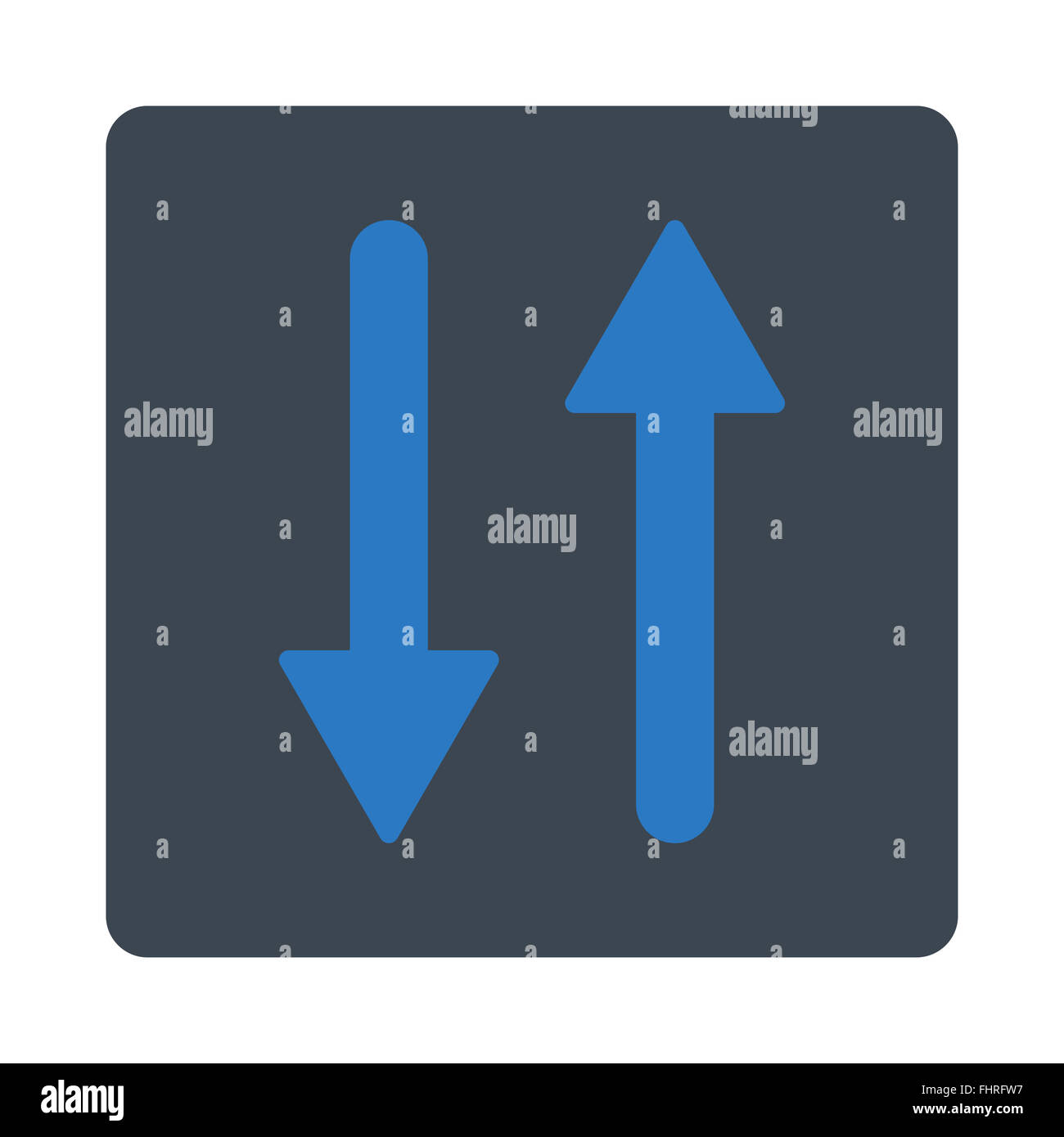 Arrows Exchange Vertical flat smooth blue colors rounded button Stock ...
