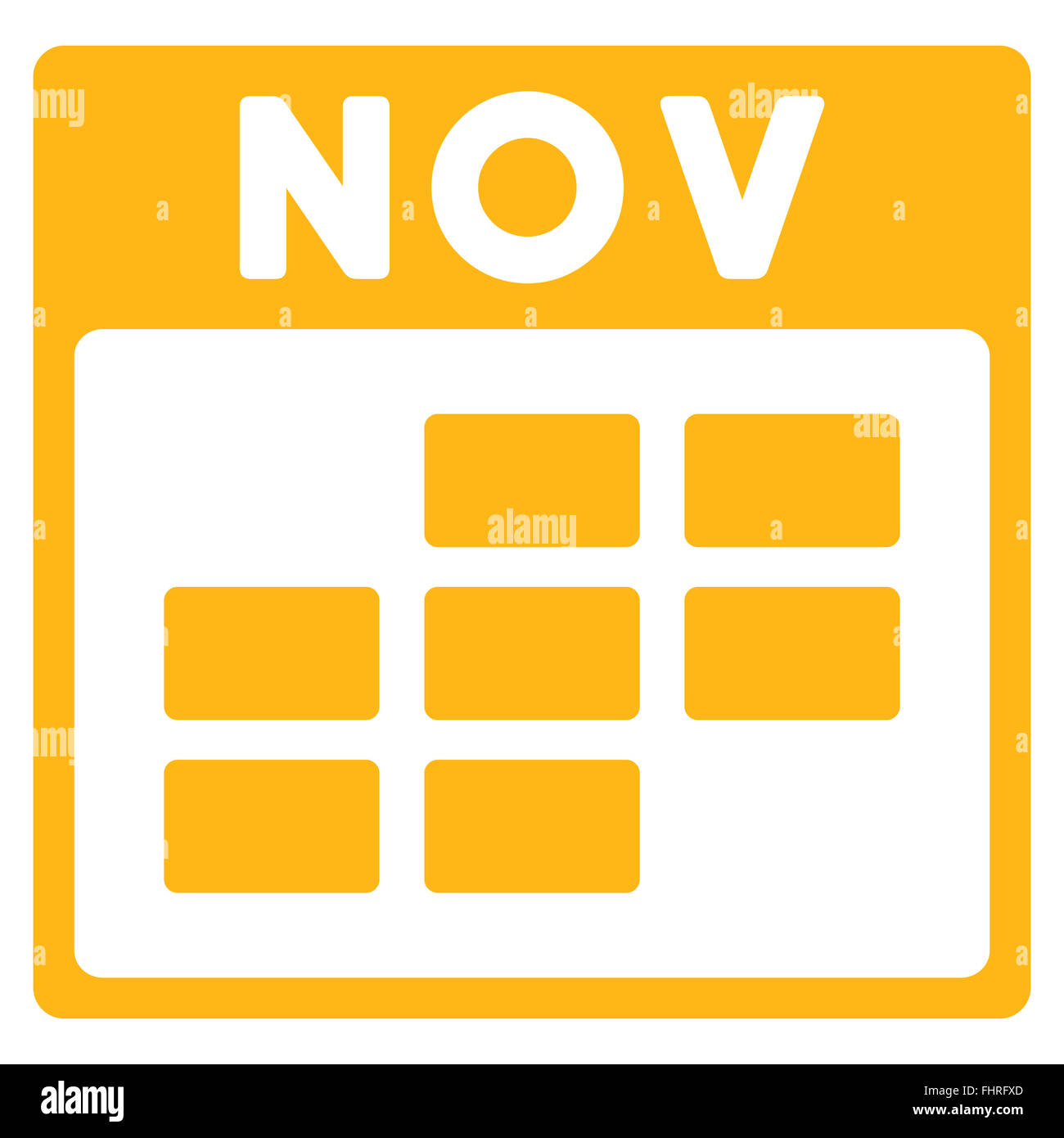 Calendar icon november symbol flat Cut Out Stock Images & Pictures - Alamy