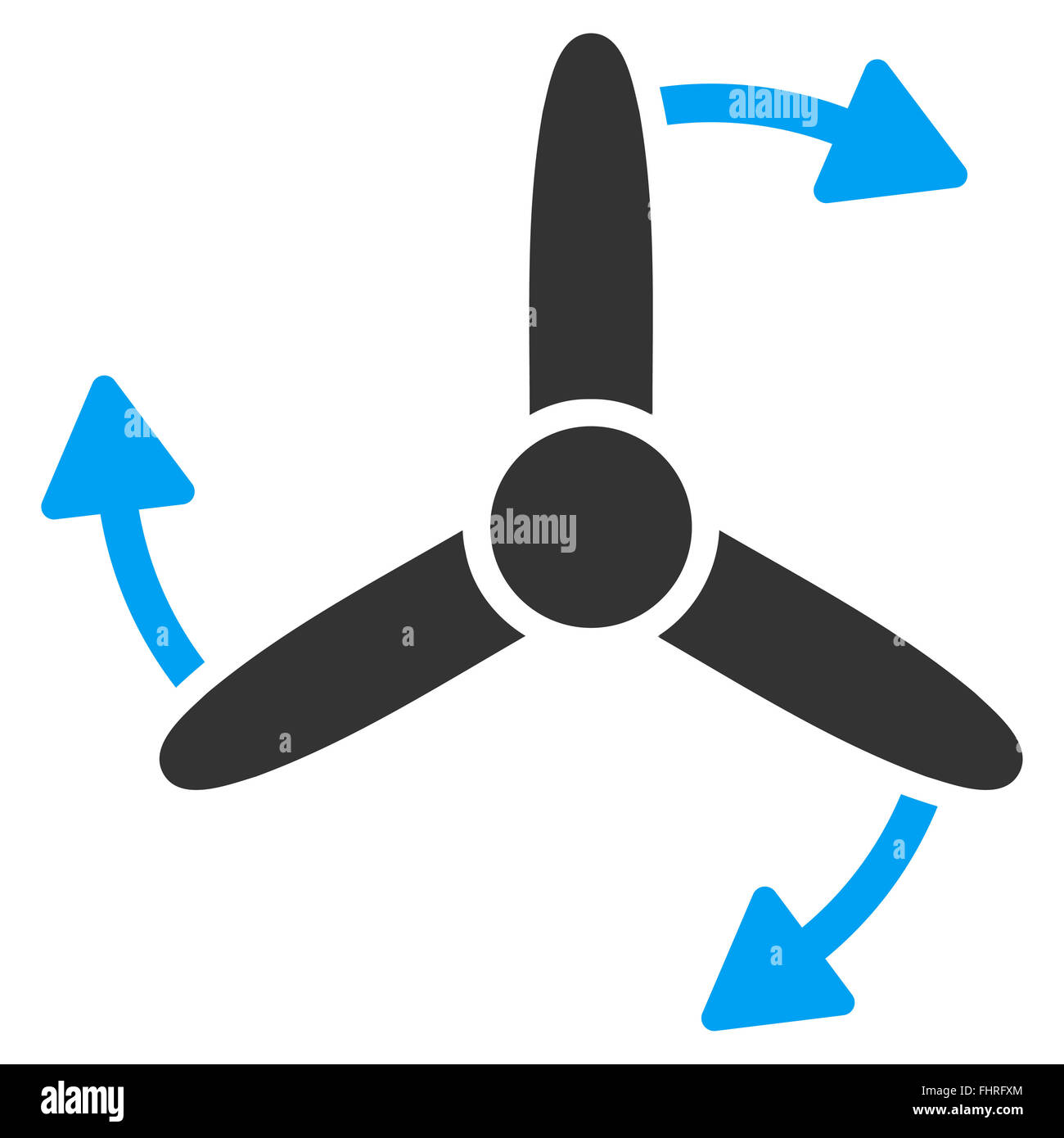 Three Bladed Screw Rotation Flat Icon Stock Photo - Alamy