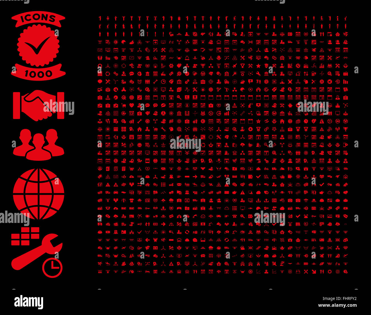 Collection Of 1000 Flat Vector Icons Stock Photo - Alamy