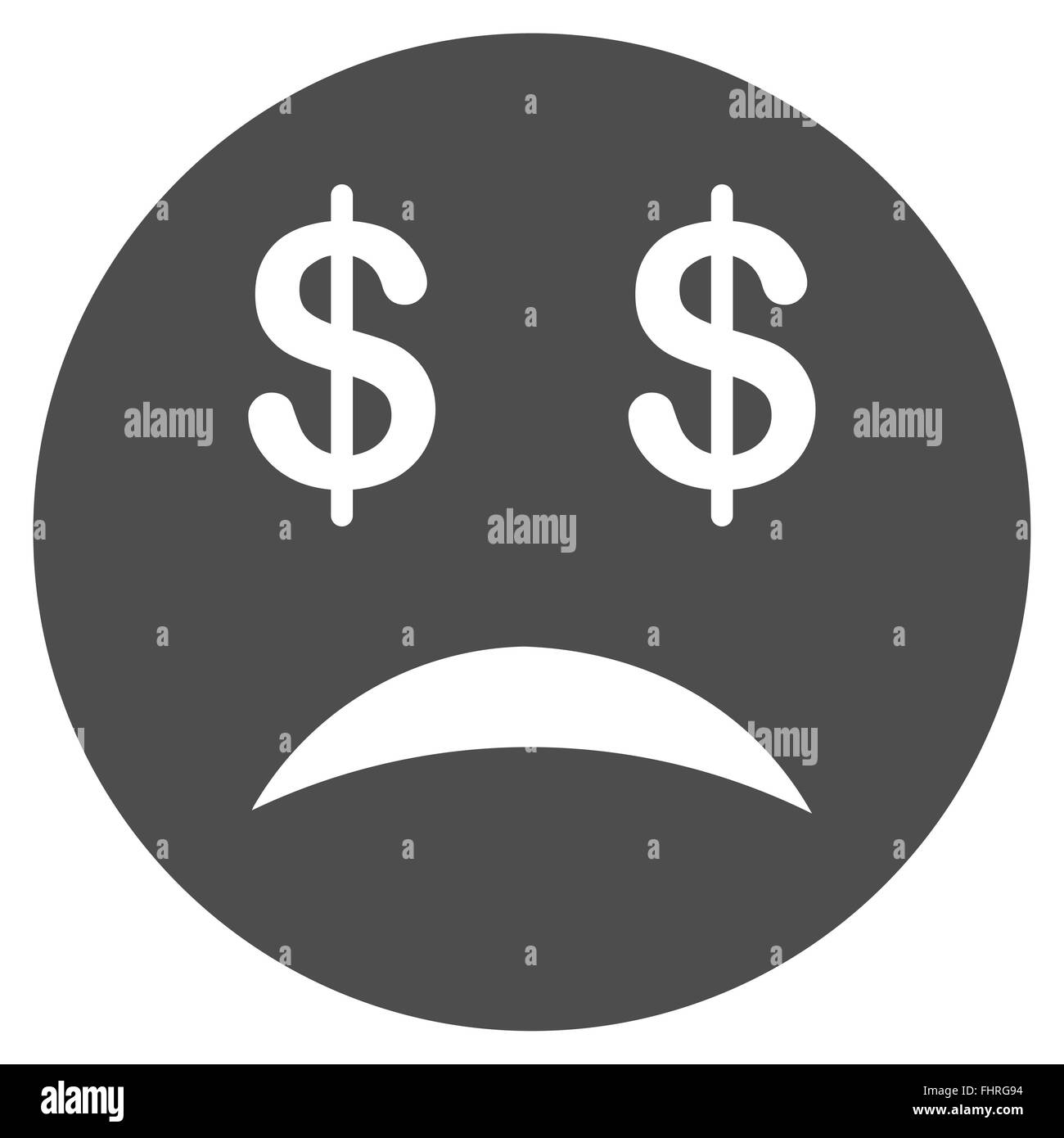 Problem bankrupt money icon Black and White Stock Photos & Images - Alamy