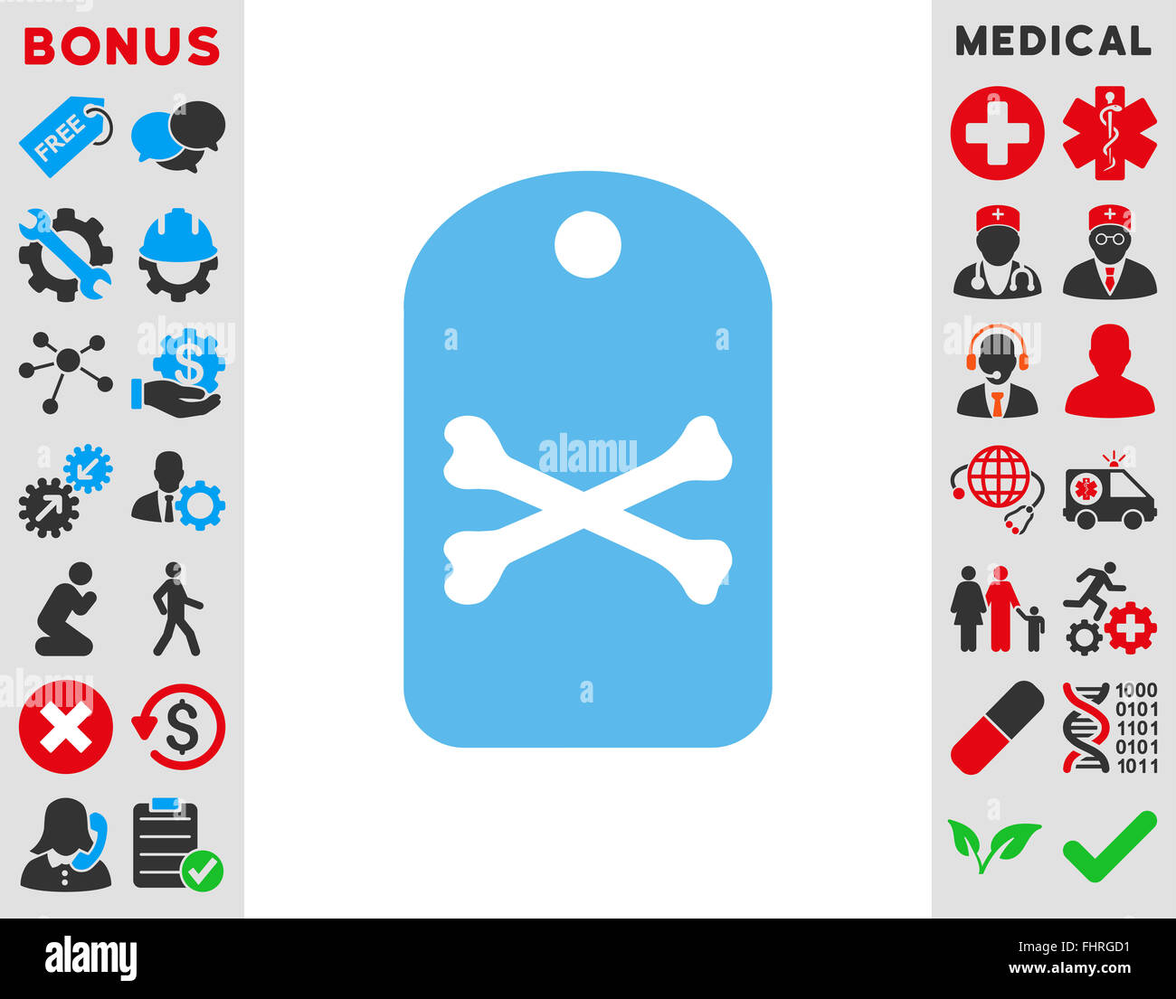 Death Tag Icon Stock Photo - Alamy