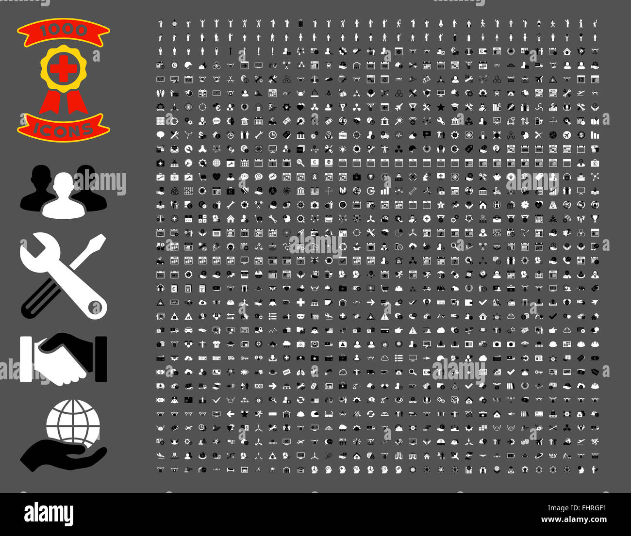 Set Of 1000 Flat Vector Icons Stock Photo - Alamy