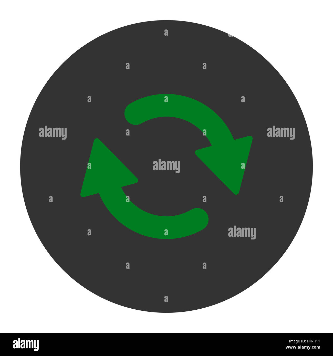 Refresh flat green and gray colors round button Stock Photo - Alamy