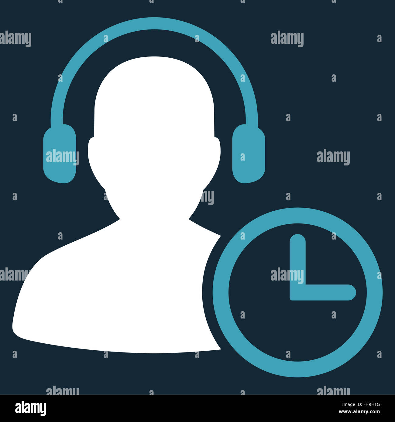 Operator Time Icon Stock Photo - Alamy