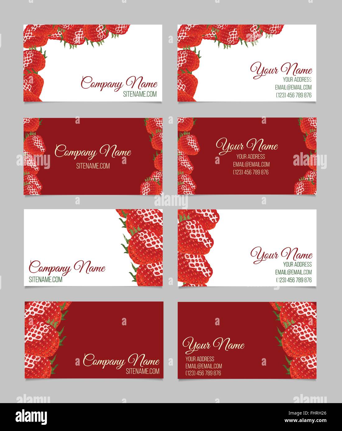 Vector business card set Stock Vector Image & Art - Alamy