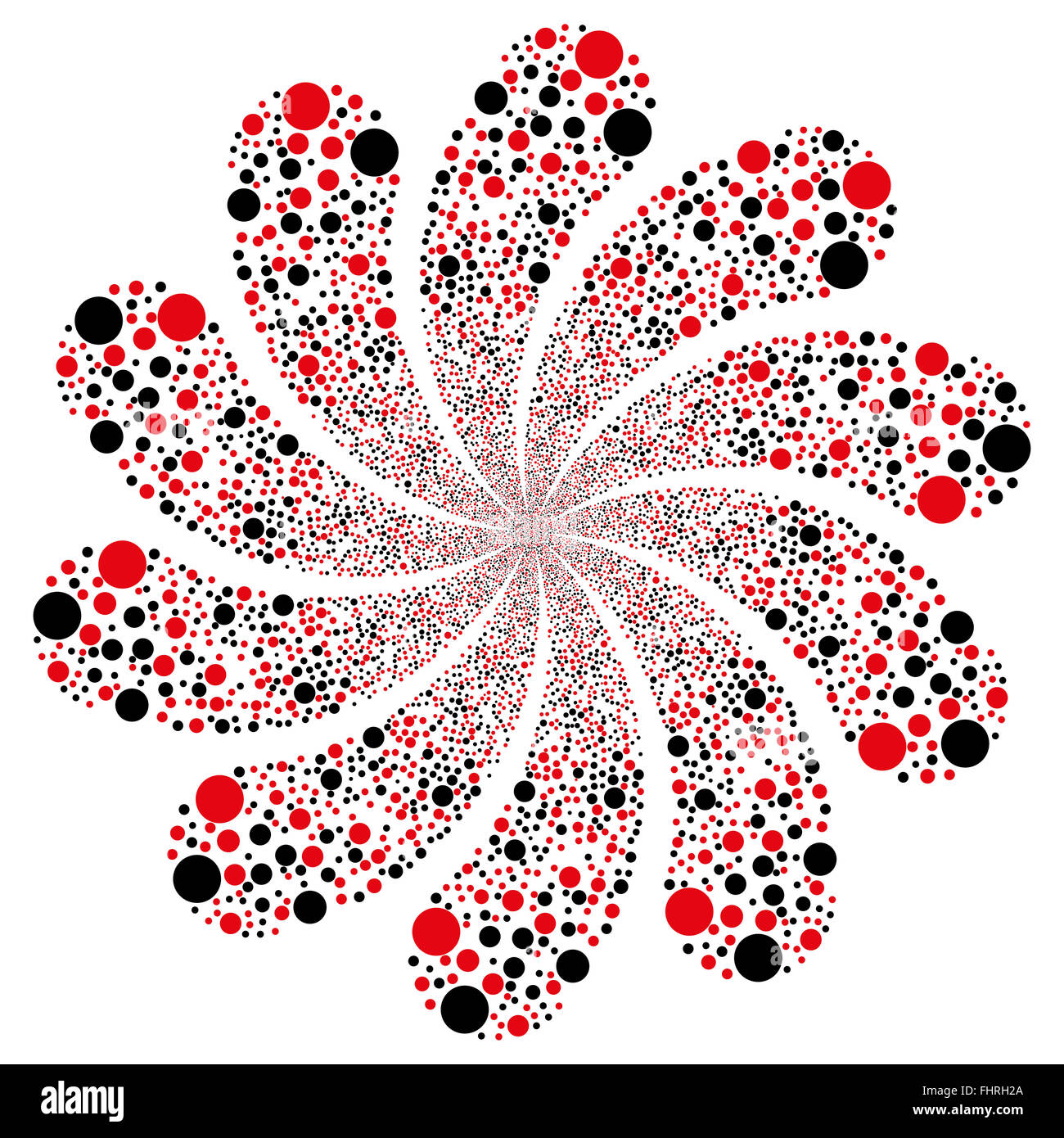 Ball Fireworks Swirl With Ten Petals Stock Photo - Alamy