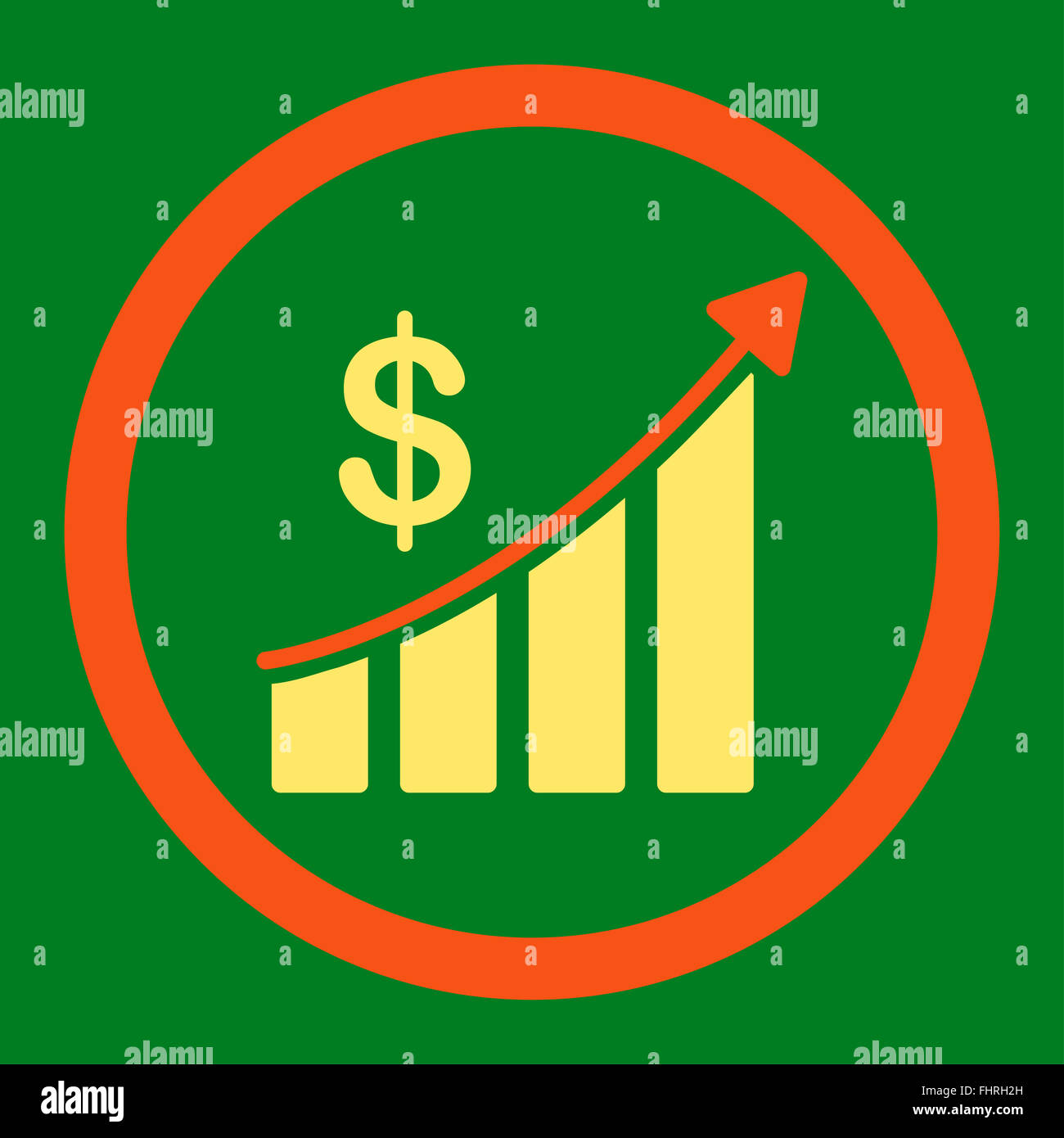Sales flat orange and yellow colors rounded vector icon Stock Photo - Alamy