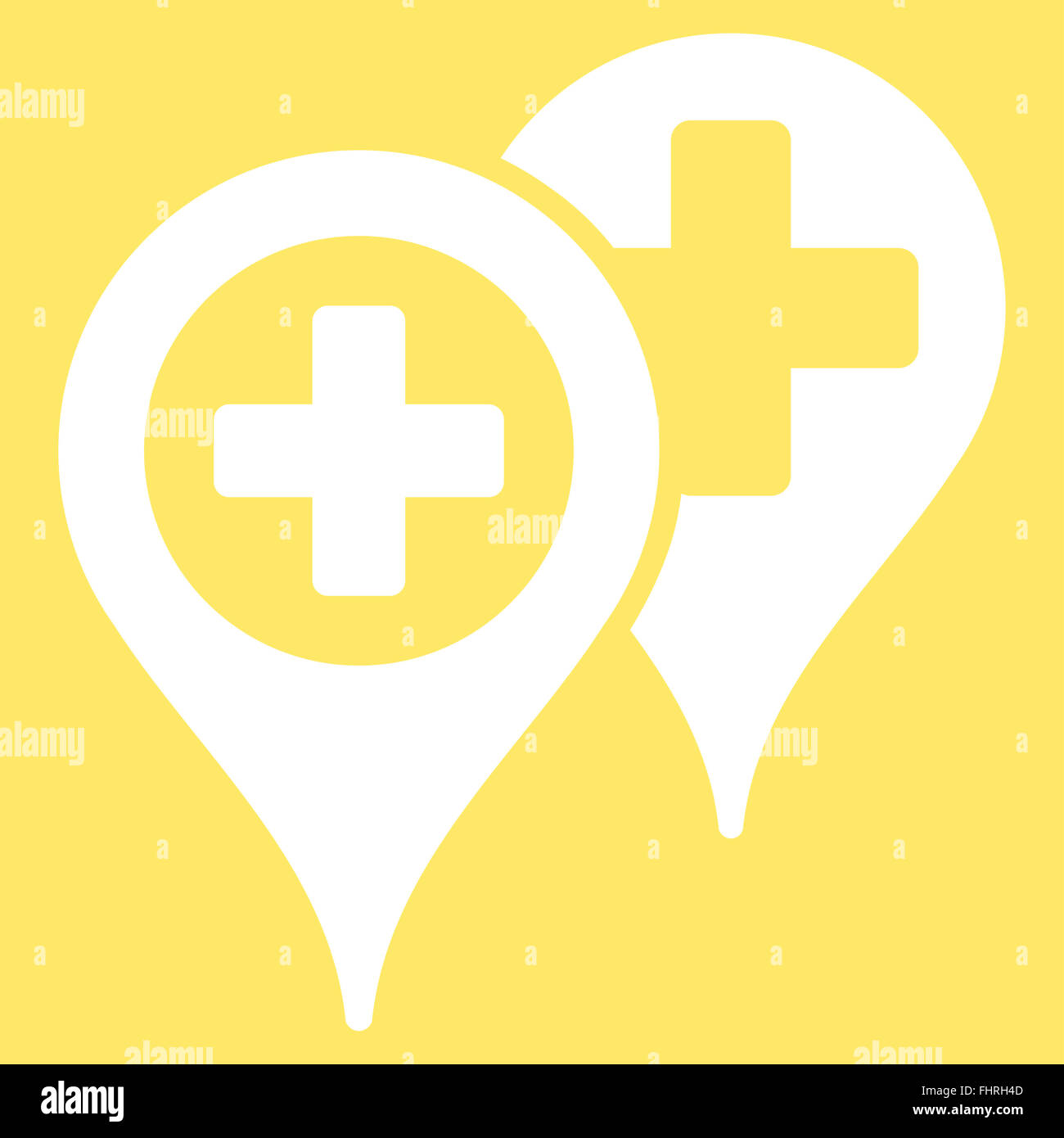 Hospital map markers icon hi-res stock photography and images - Alamy