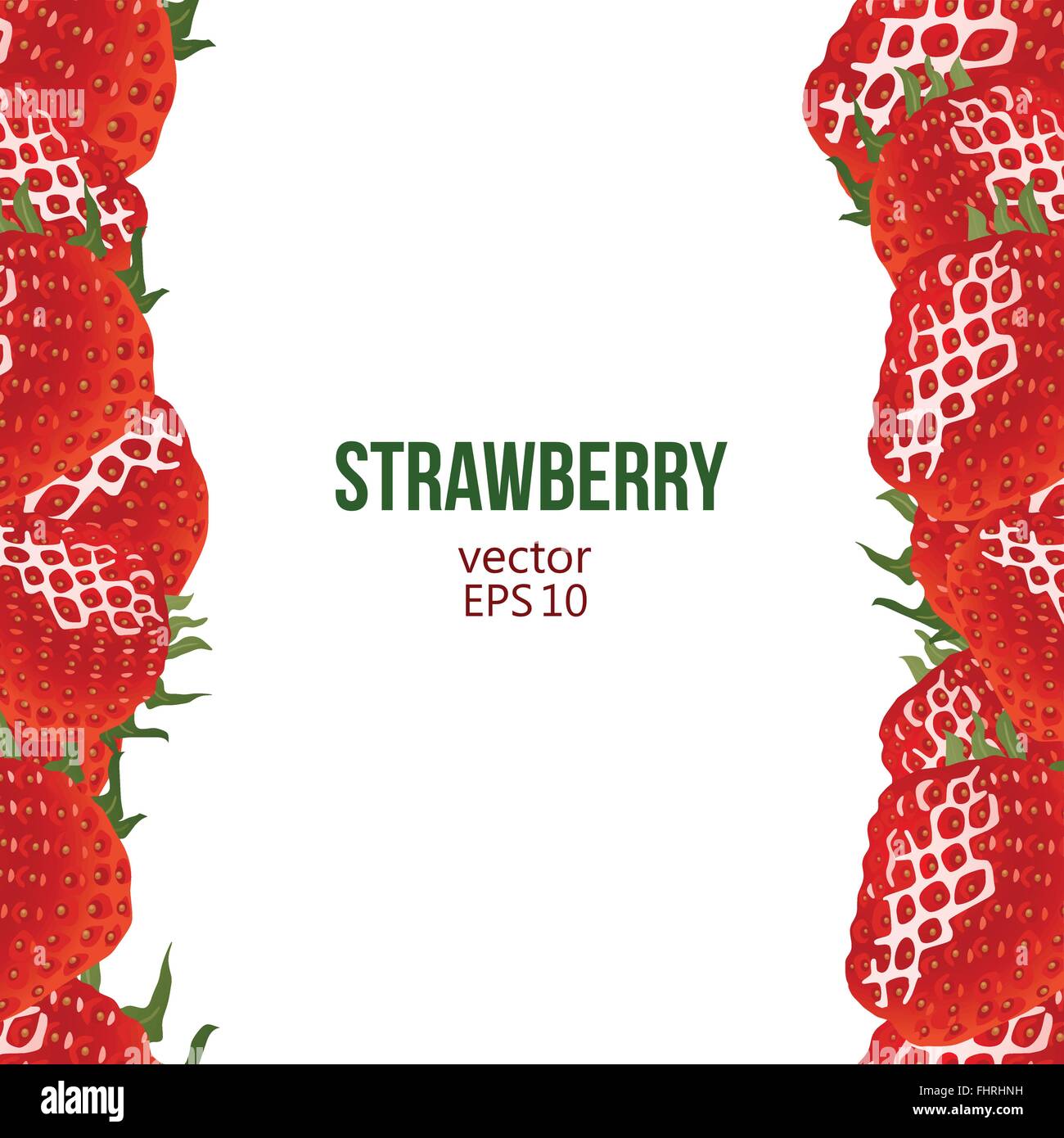 Strawberry frame, vector illustration Stock Vector Image & Art - Alamy