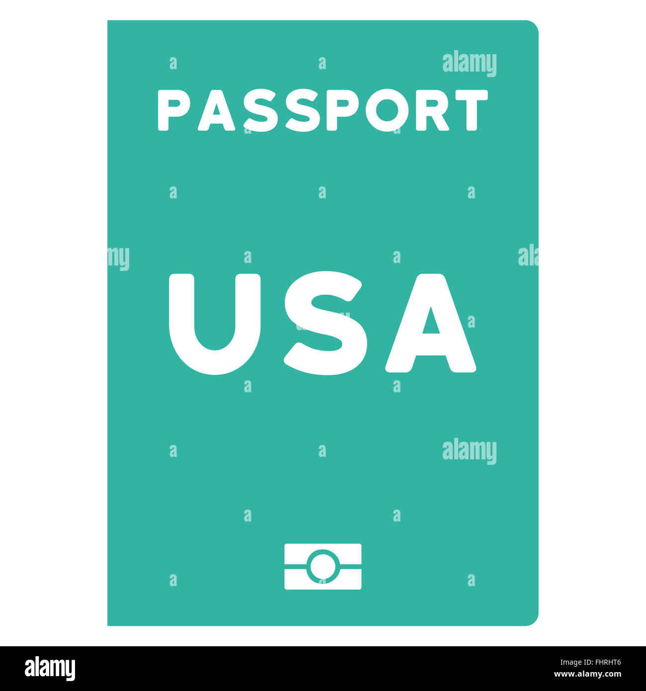 American Passport Flat Icon Stock Photo - Alamy