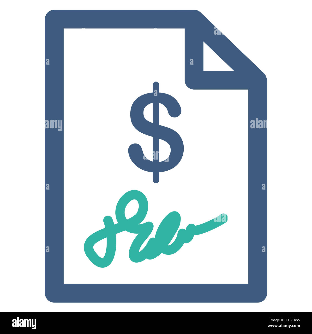 Flat signed document Cut Out Stock Images & Pictures - Alamy