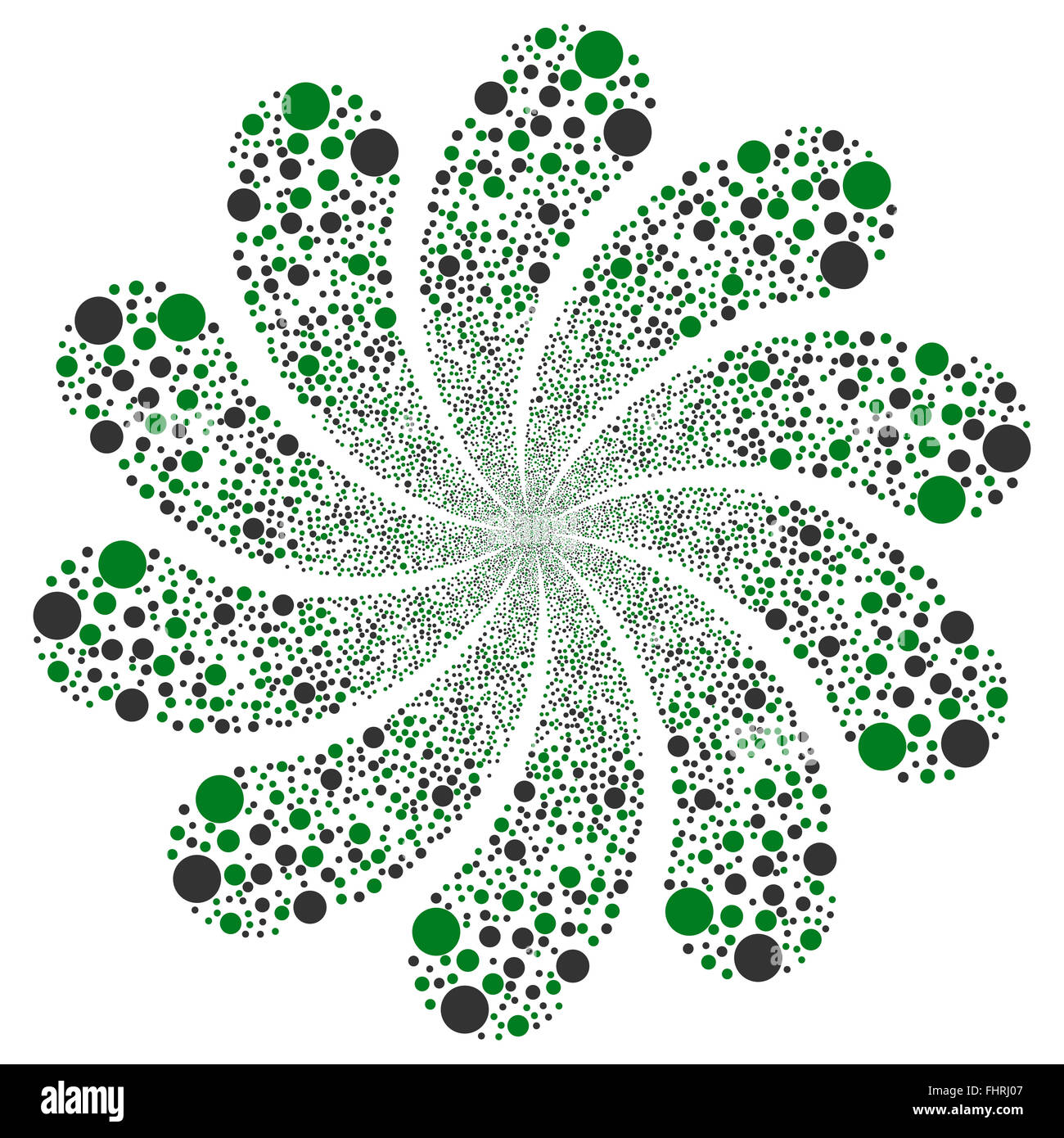 Circle Fireworks Swirl With Ten Petals Stock Photo - Alamy