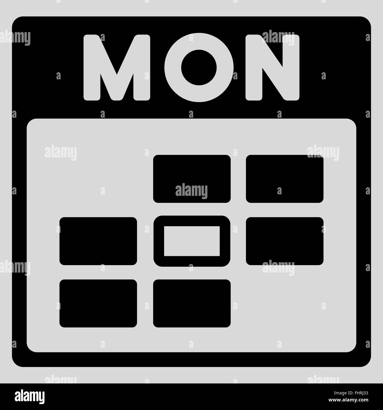 Monday calendar icon Black and White Stock Photos & Images - Alamy