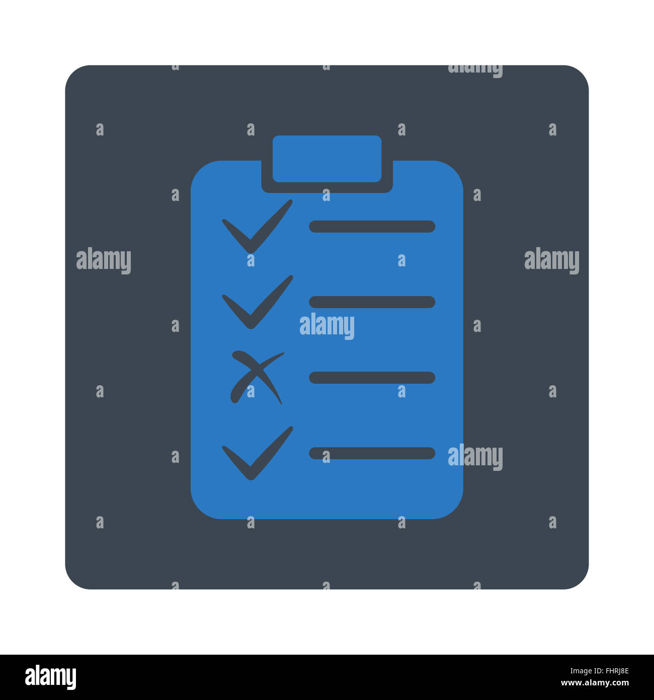 Blue task list icon isolated Cut Out Stock Images & Pictures - Alamy