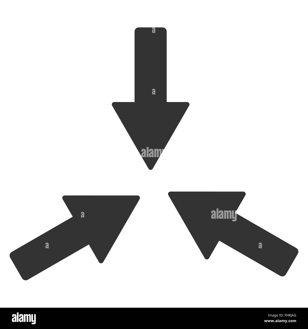 Collide Arrows Icon Stock Photo - Alamy