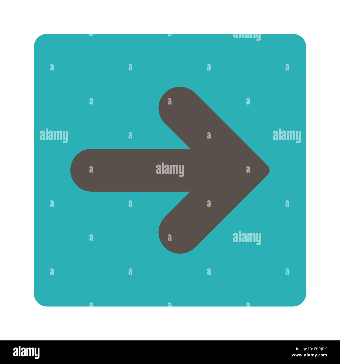 Arrow Right flat grey and cyan colors rounded button Stock Photo - Alamy