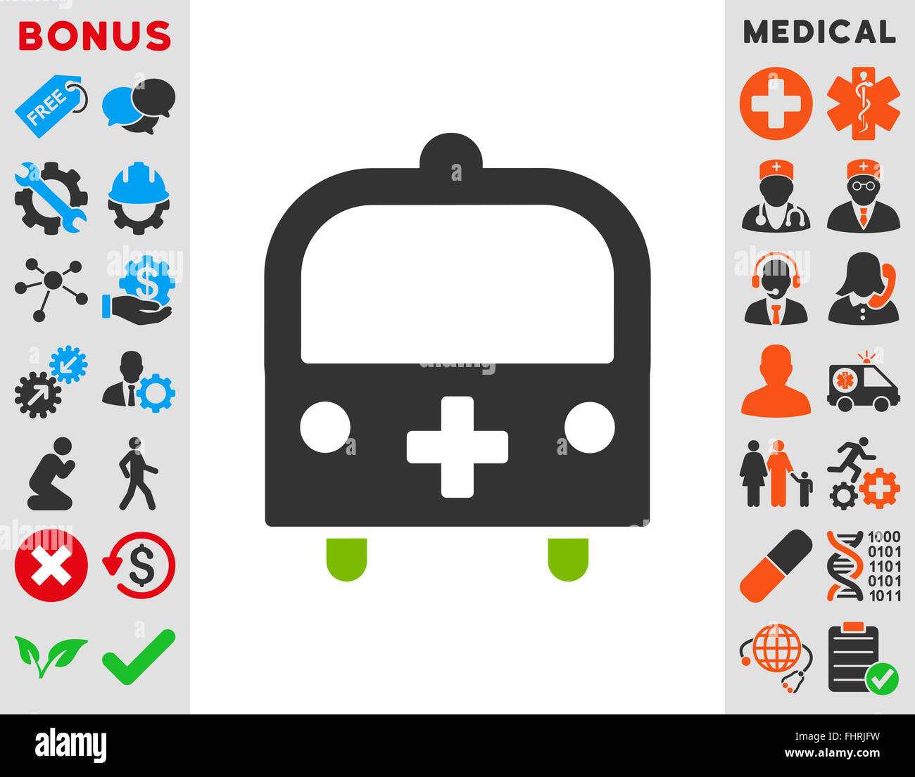 Medical Bus Icon Stock Photo - Alamy