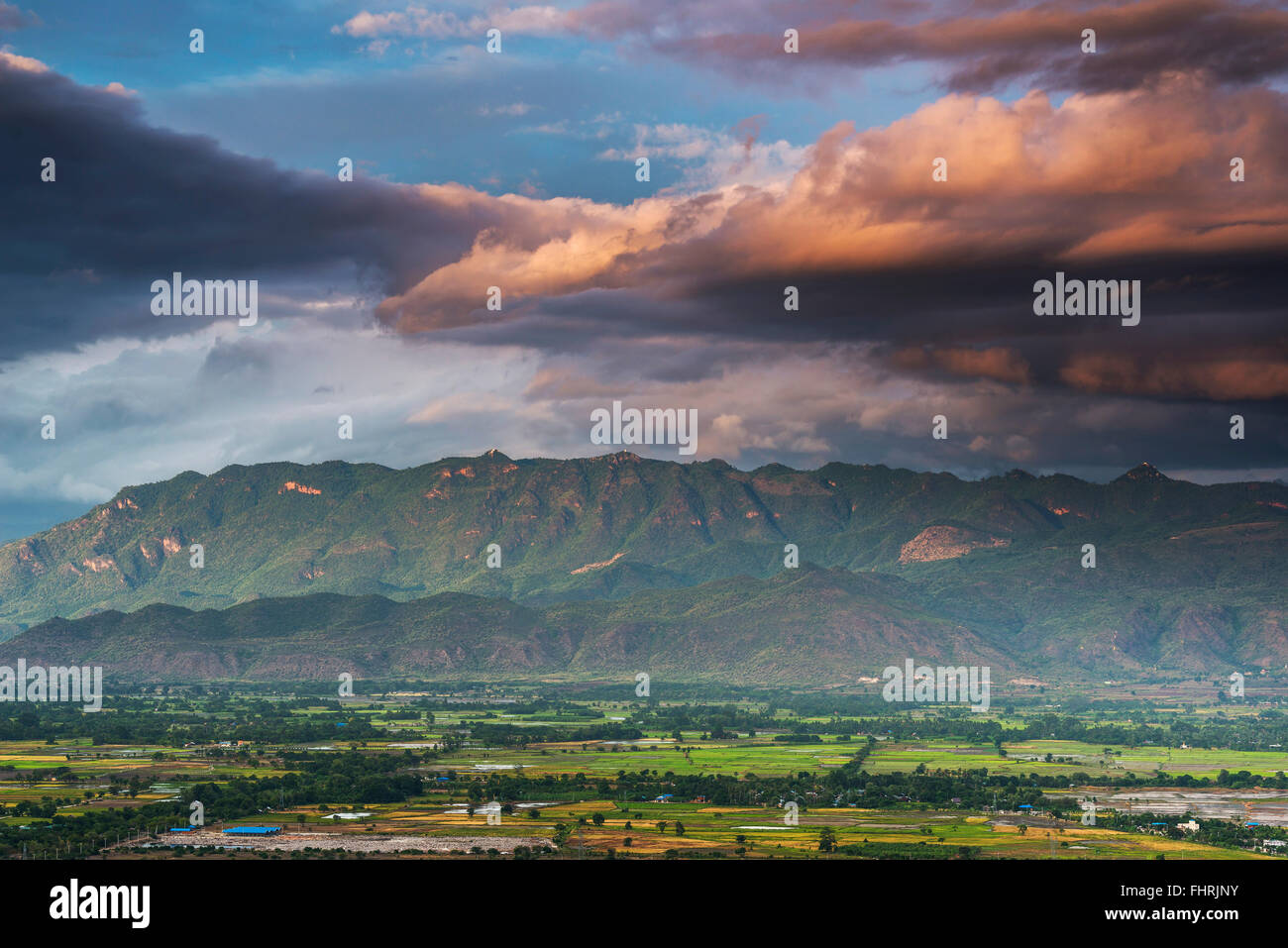 View from Mandalay Hill, sunset, Mandalay, Mandalay Division, Myanmar ...