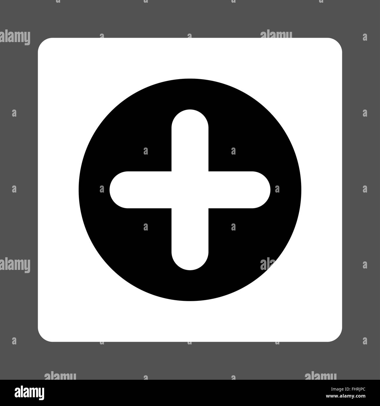 Create flat black and white colors rounded button Stock Photo - Alamy