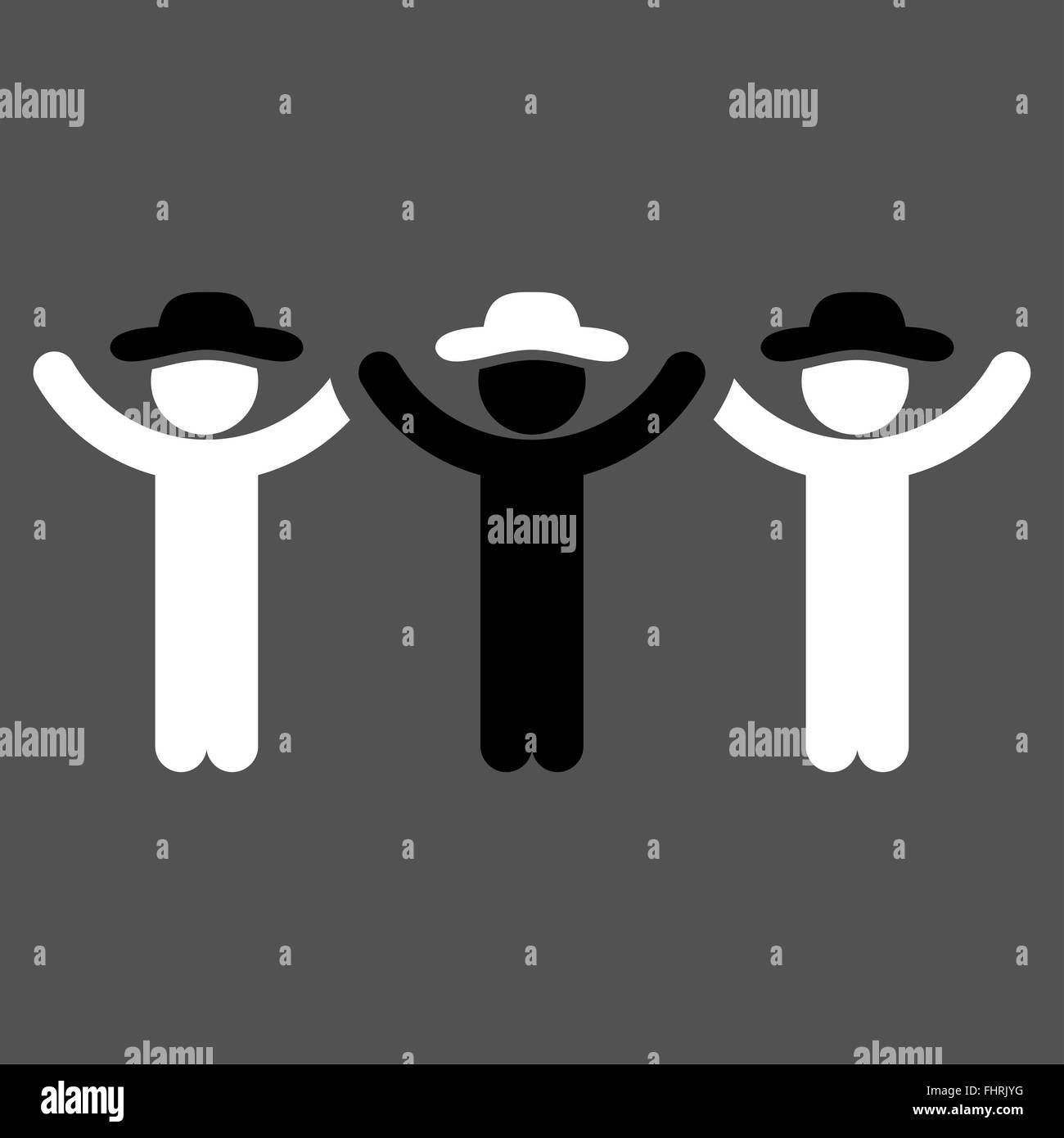 Human Figures Hands Up Roundelay Icon Stock Photo - Alamy