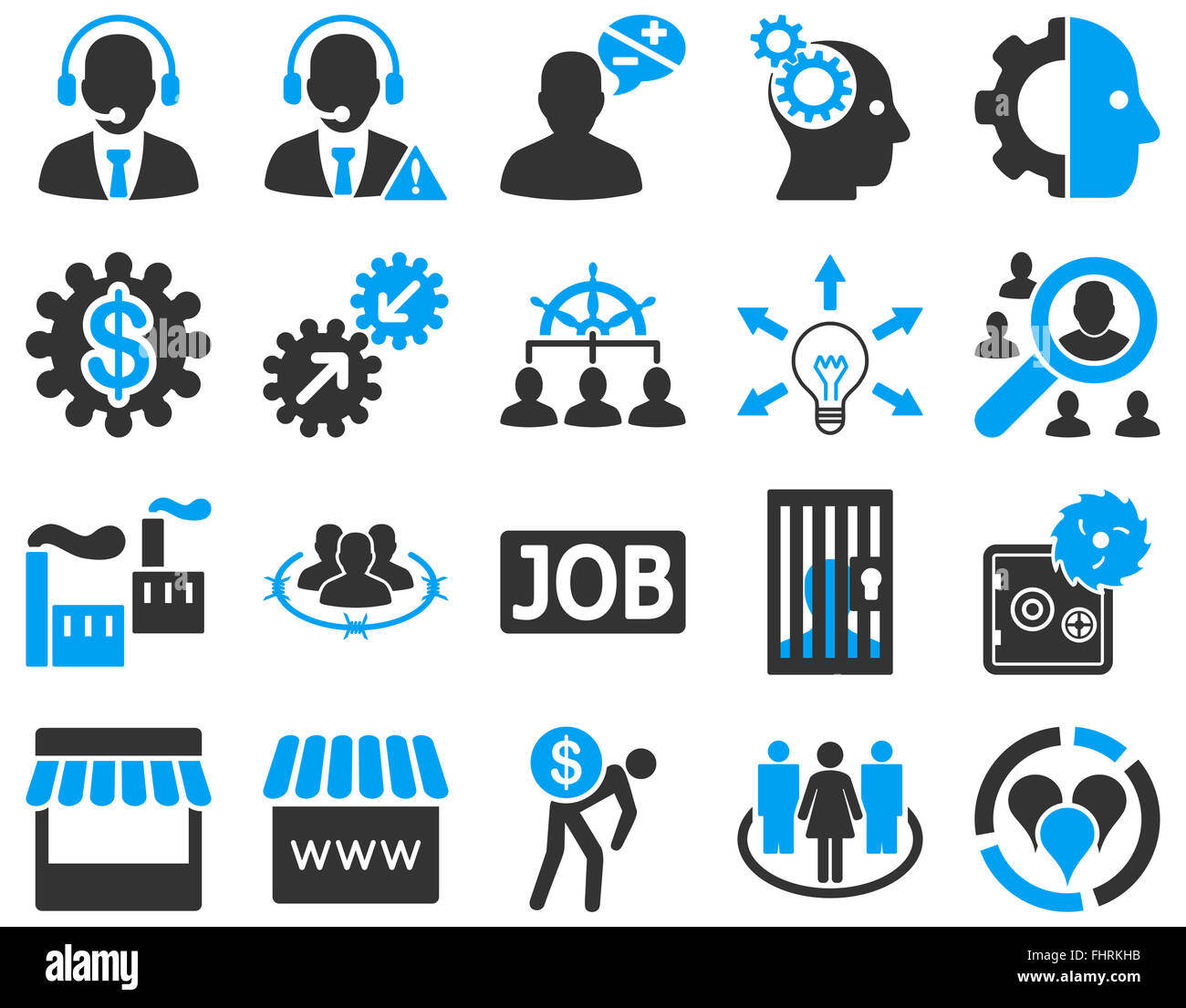 Business, service, management icons Stock Photo - Alamy