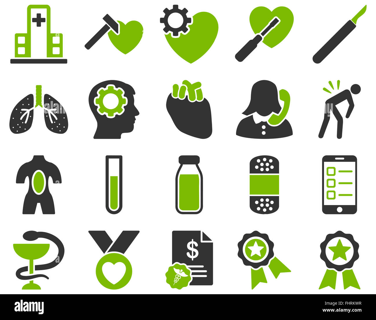 Medical bicolor icons Stock Photo - Alamy
