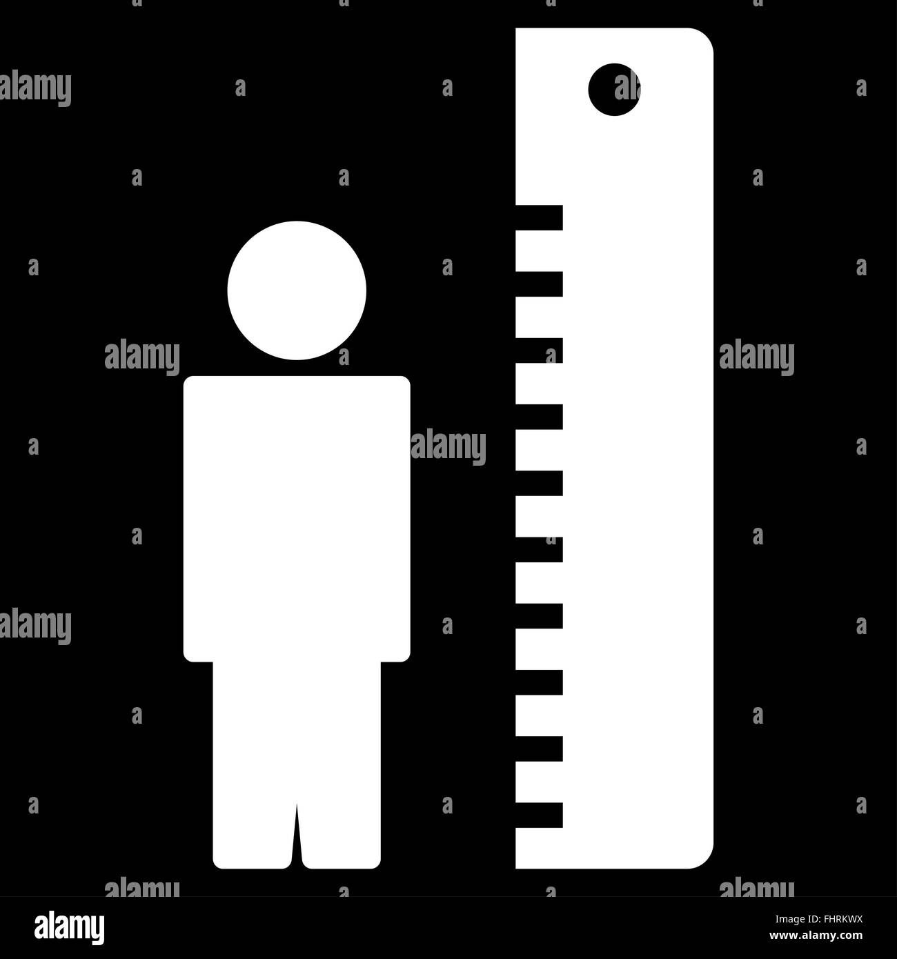 Height Meter Icon Stock Photo - Alamy