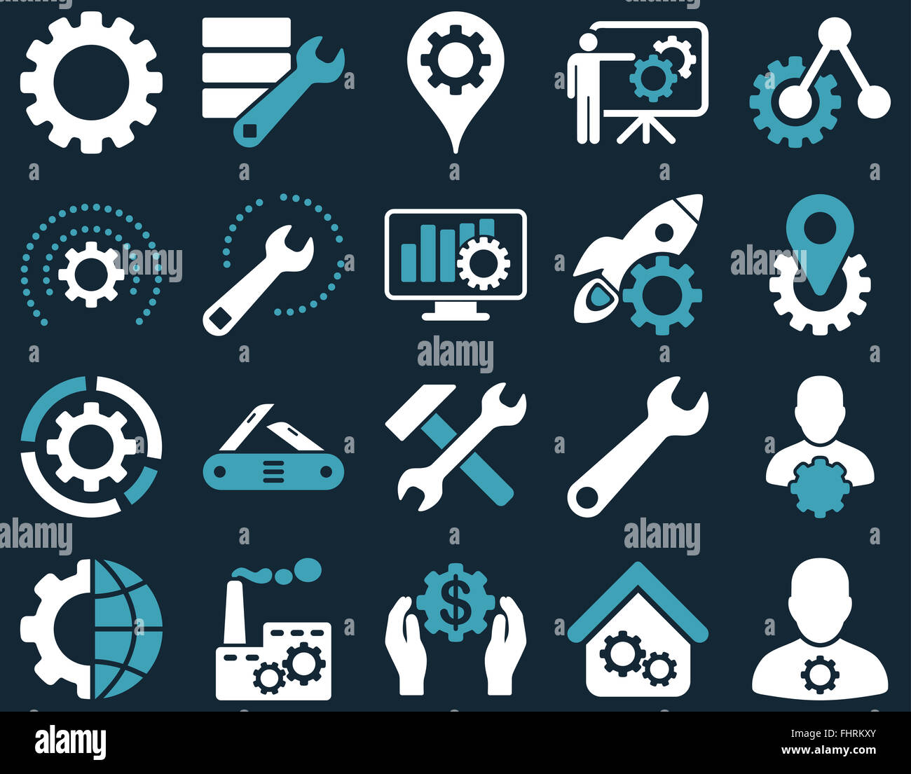 Settings and Tools Icons Stock Photo - Alamy