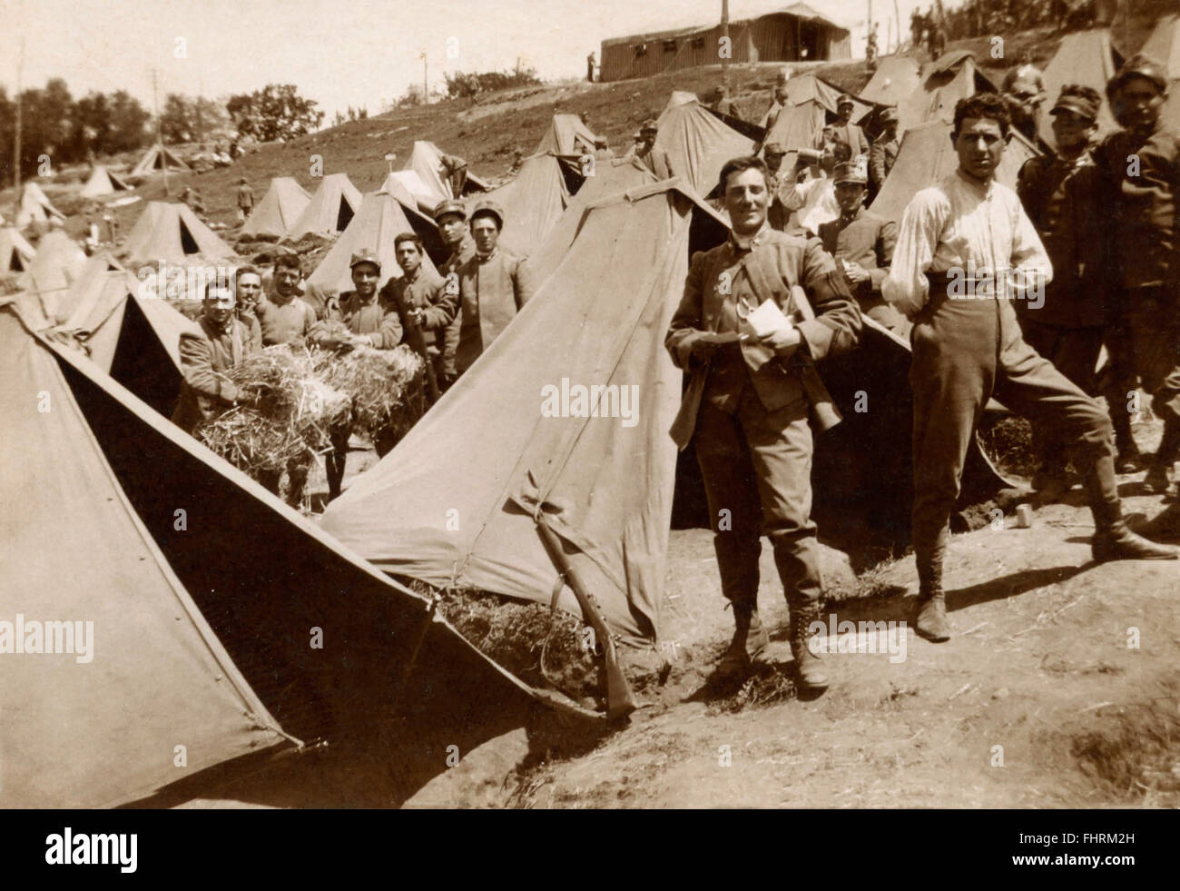 Camp of the Italian Army Stock Photo - Alamy
