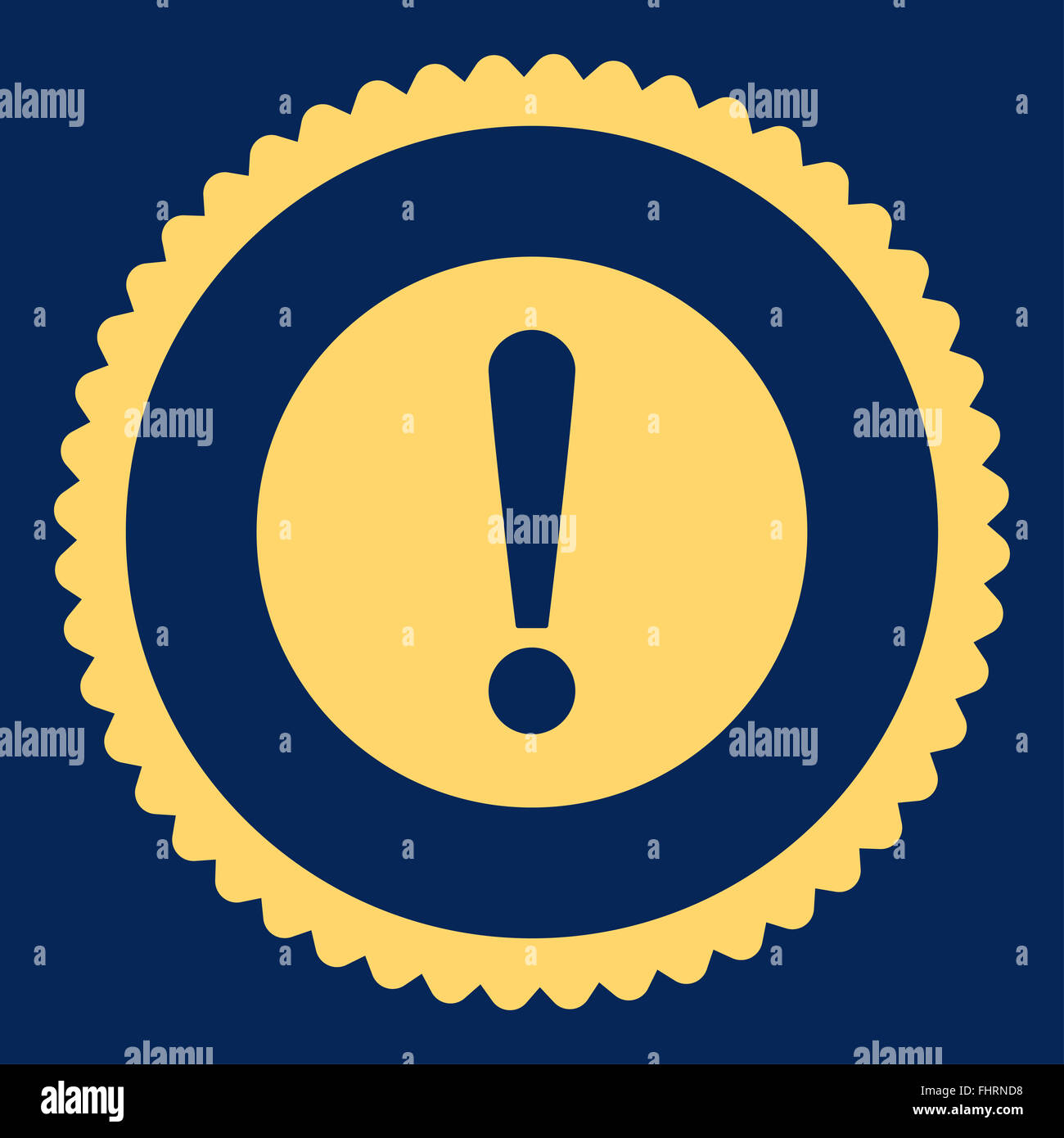 Problem flat yellow color round stamp icon Stock Photo - Alamy