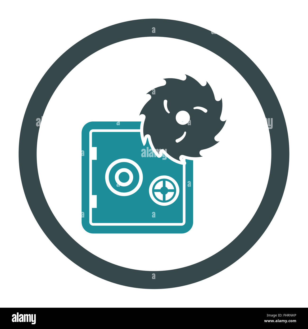 Hacking theft flat soft blue colors rounded vector icon Stock Photo - Alamy