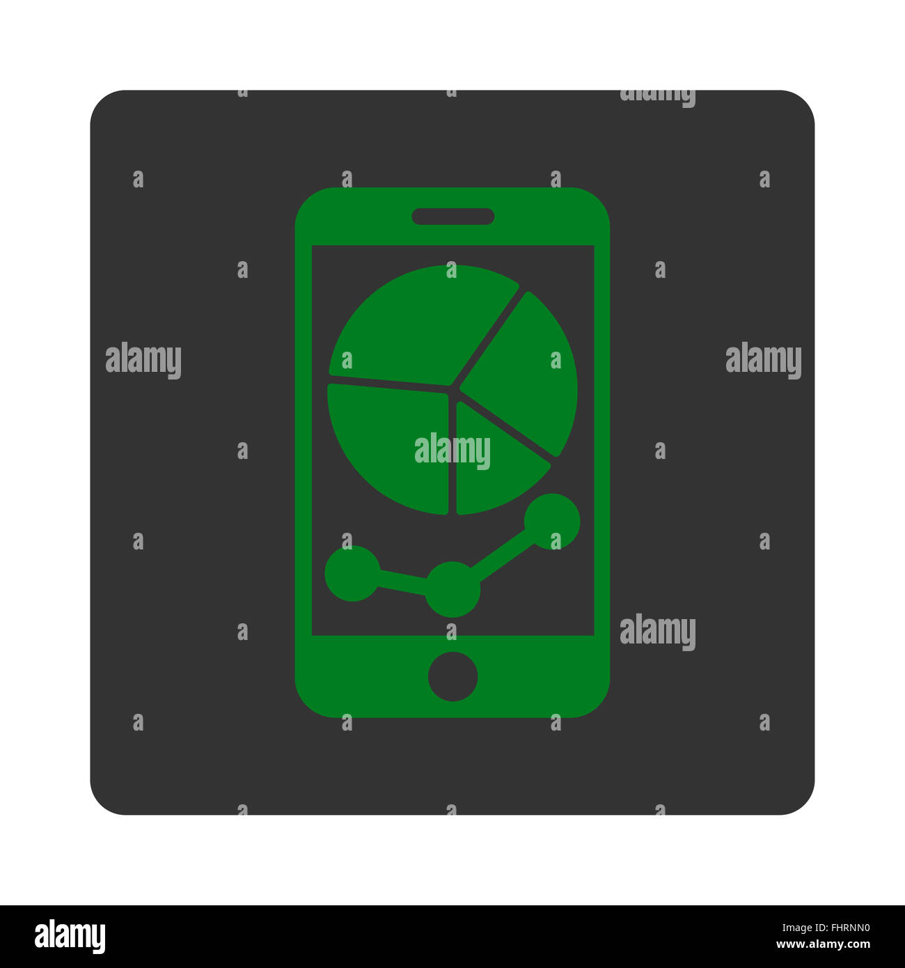 Mobile Graphs Icon Stock Photo - Alamy