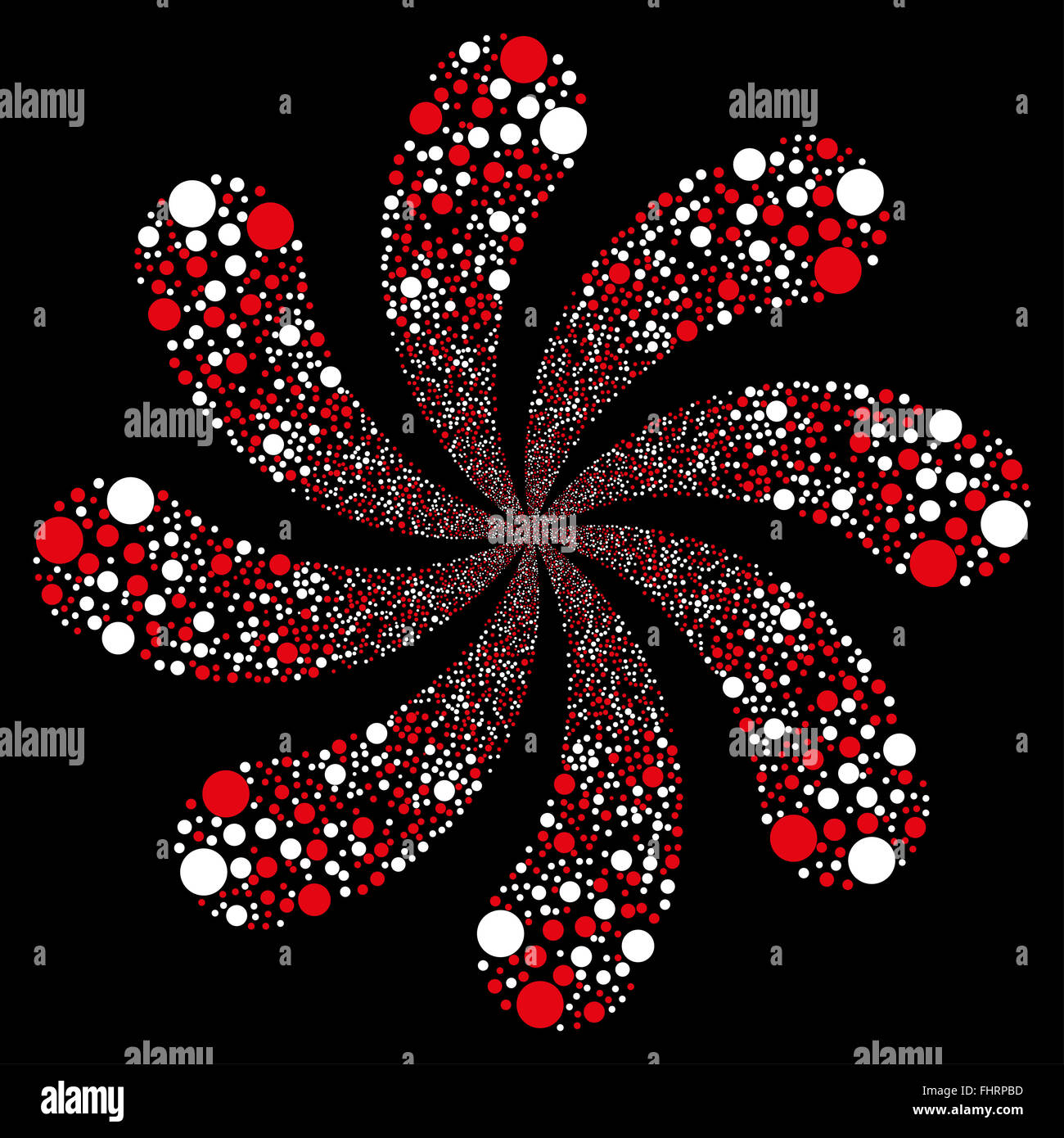 Ball Fireworks Swirl With Eight Petals Stock Photo - Alamy