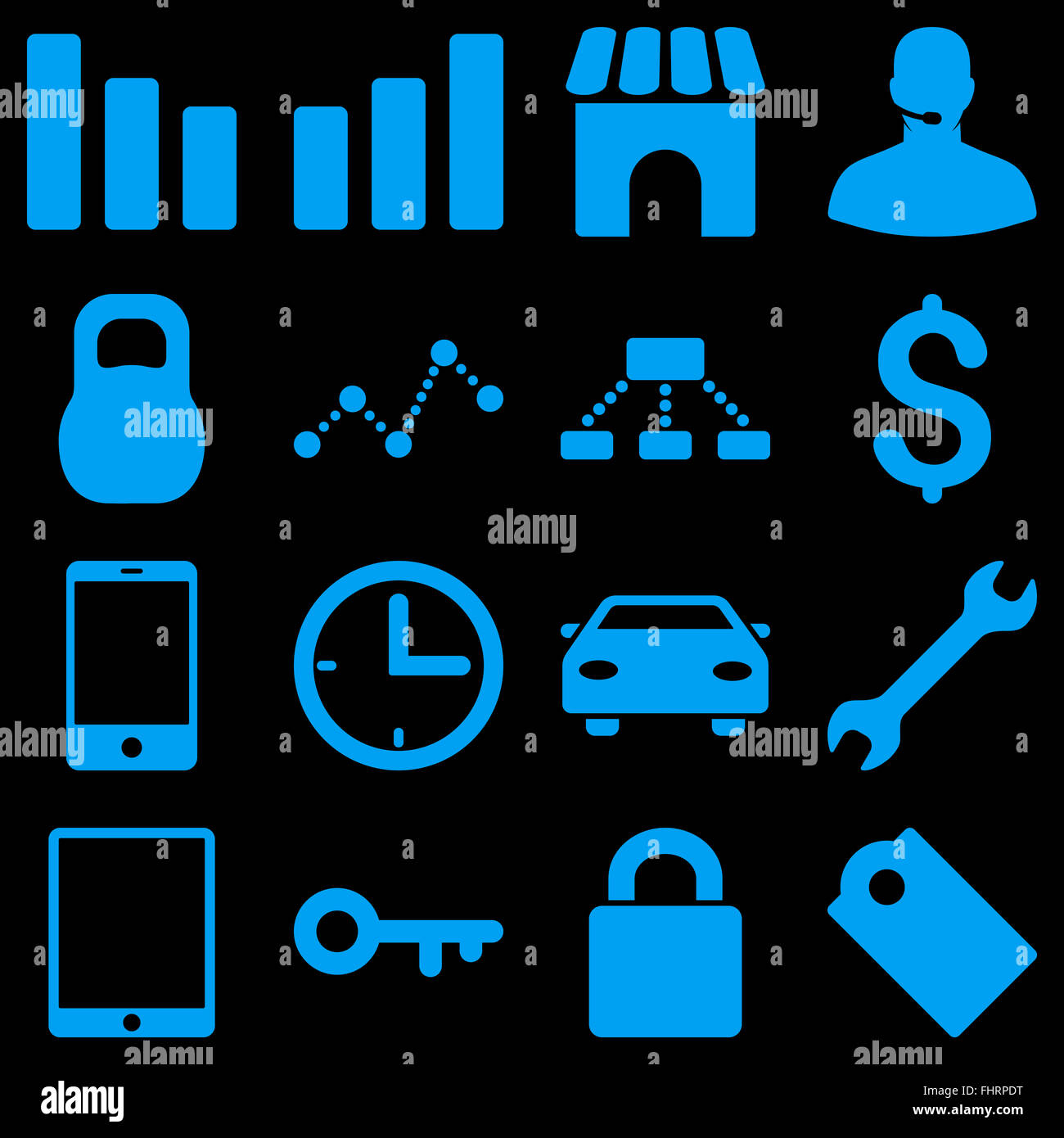 Basic business icons Stock Photo - Alamy