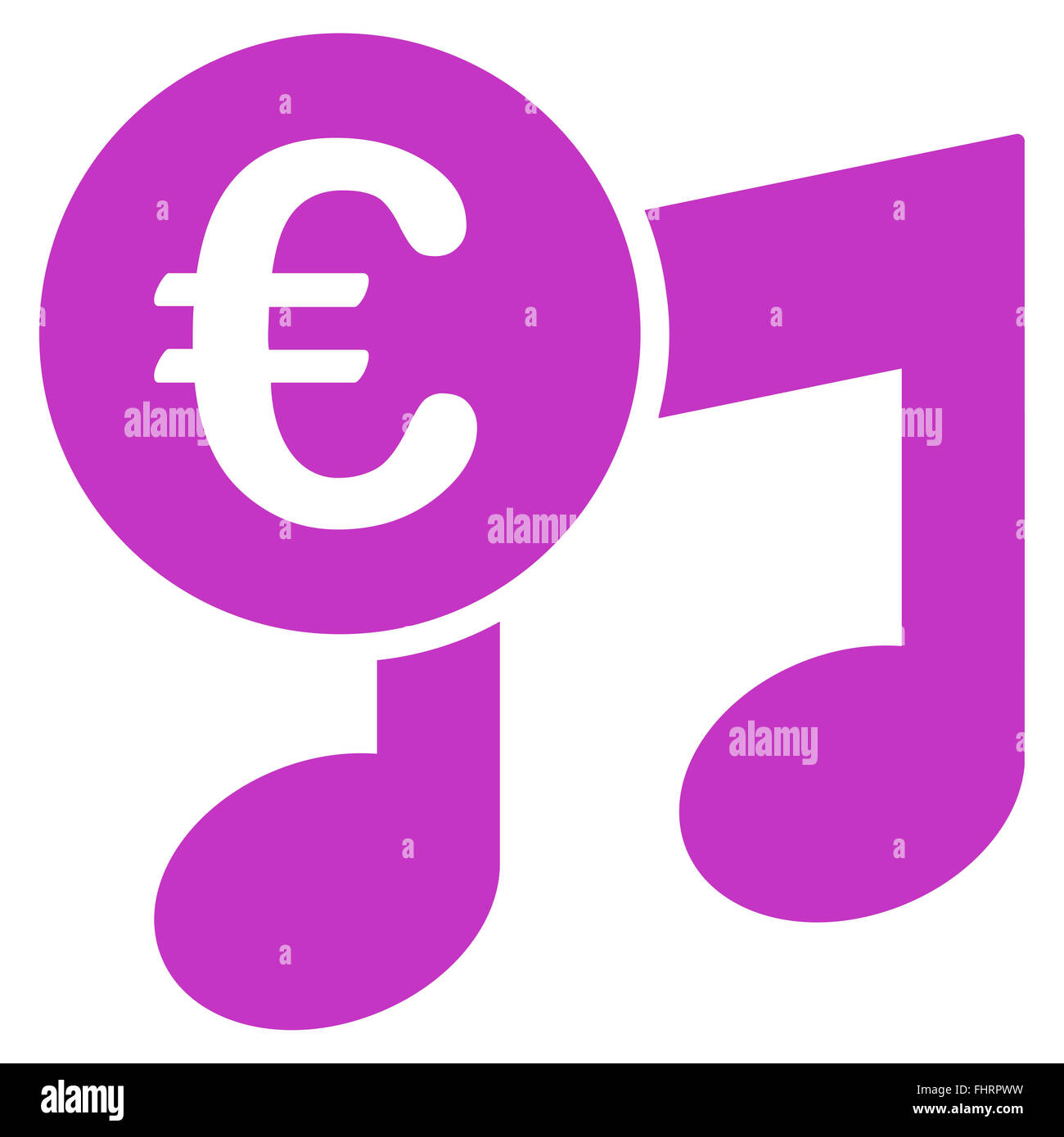 Euro Music Notes Icon Stock Photo - Alamy