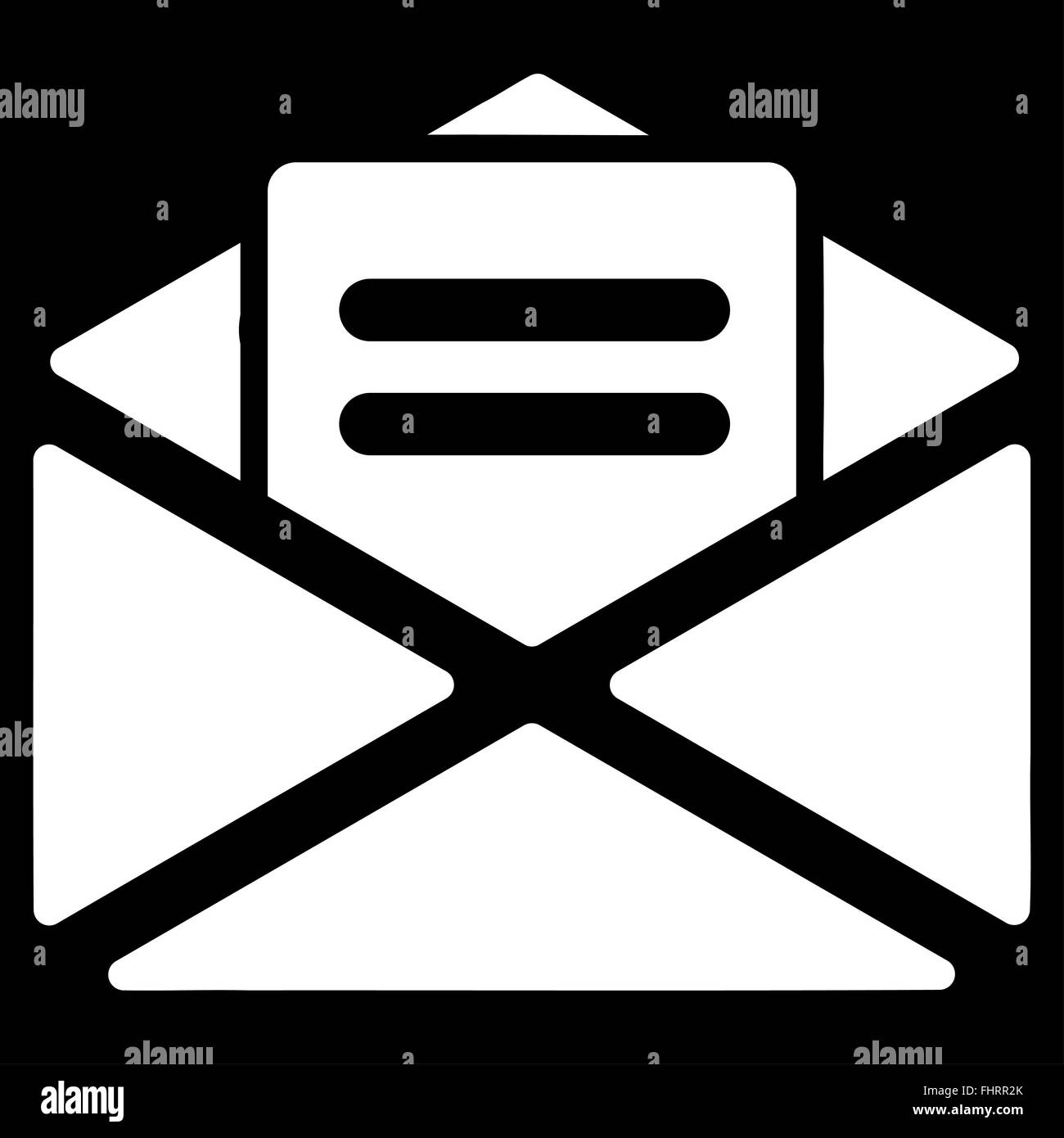 Email glyph icon business Black and White Stock Photos & Images - Alamy