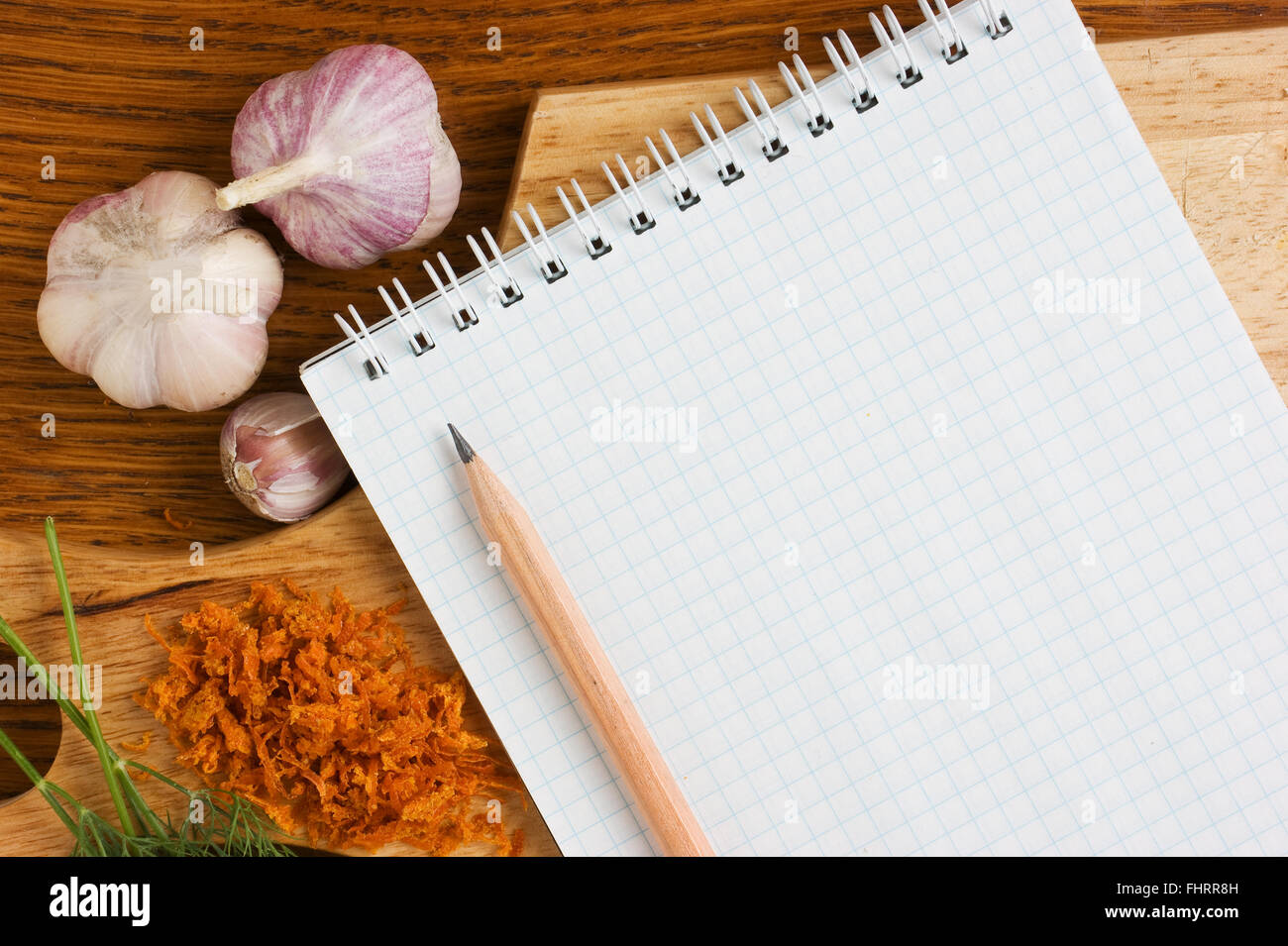 notebook for culinary recipes Stock Photo - Alamy