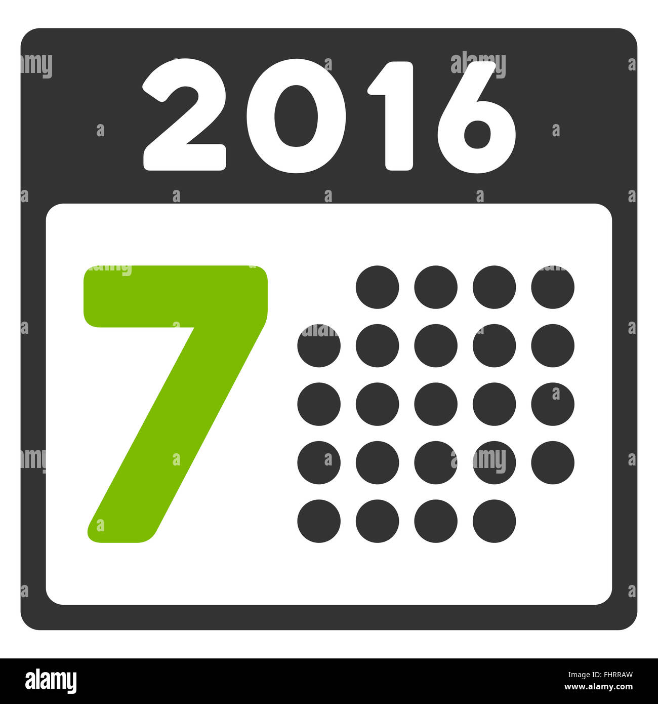 Calendar icon seven day Cut Out Stock Images & Pictures - Alamy