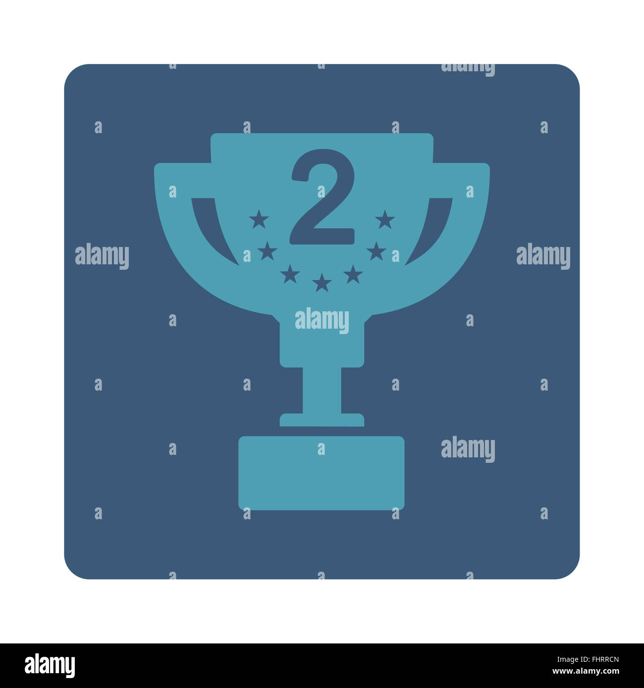 Second prize icon from Award Buttons OverColor Set Stock Photo - Alamy
