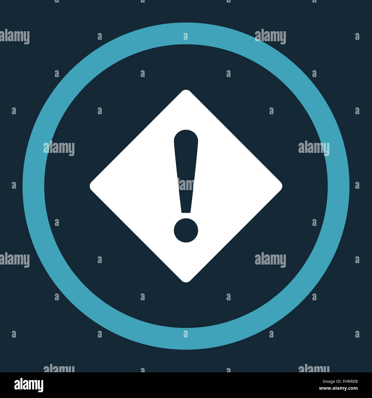 Error flat blue and white colors rounded vector icon Stock Photo - Alamy