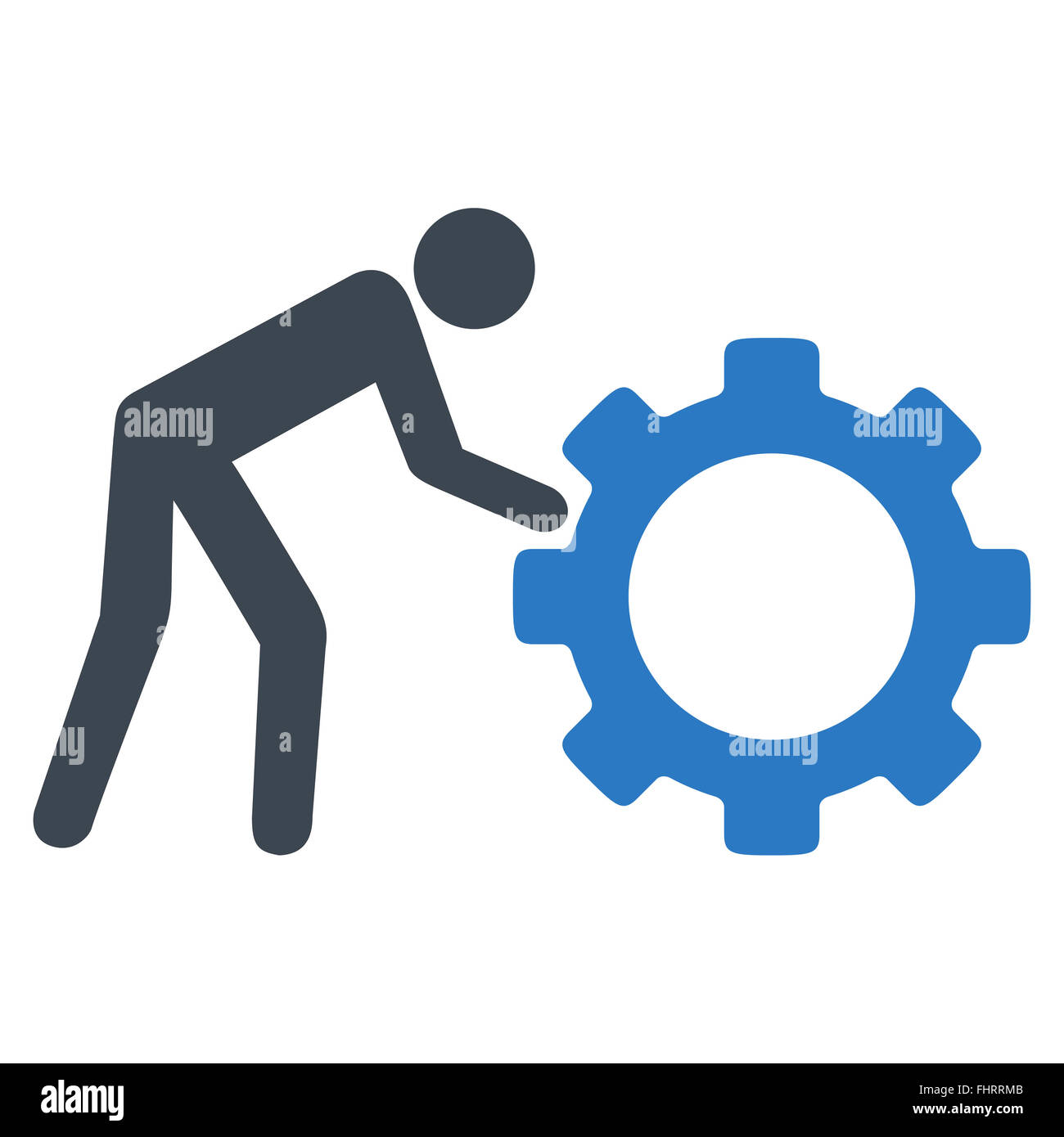 Working Person Icon Stock Photo - Alamy