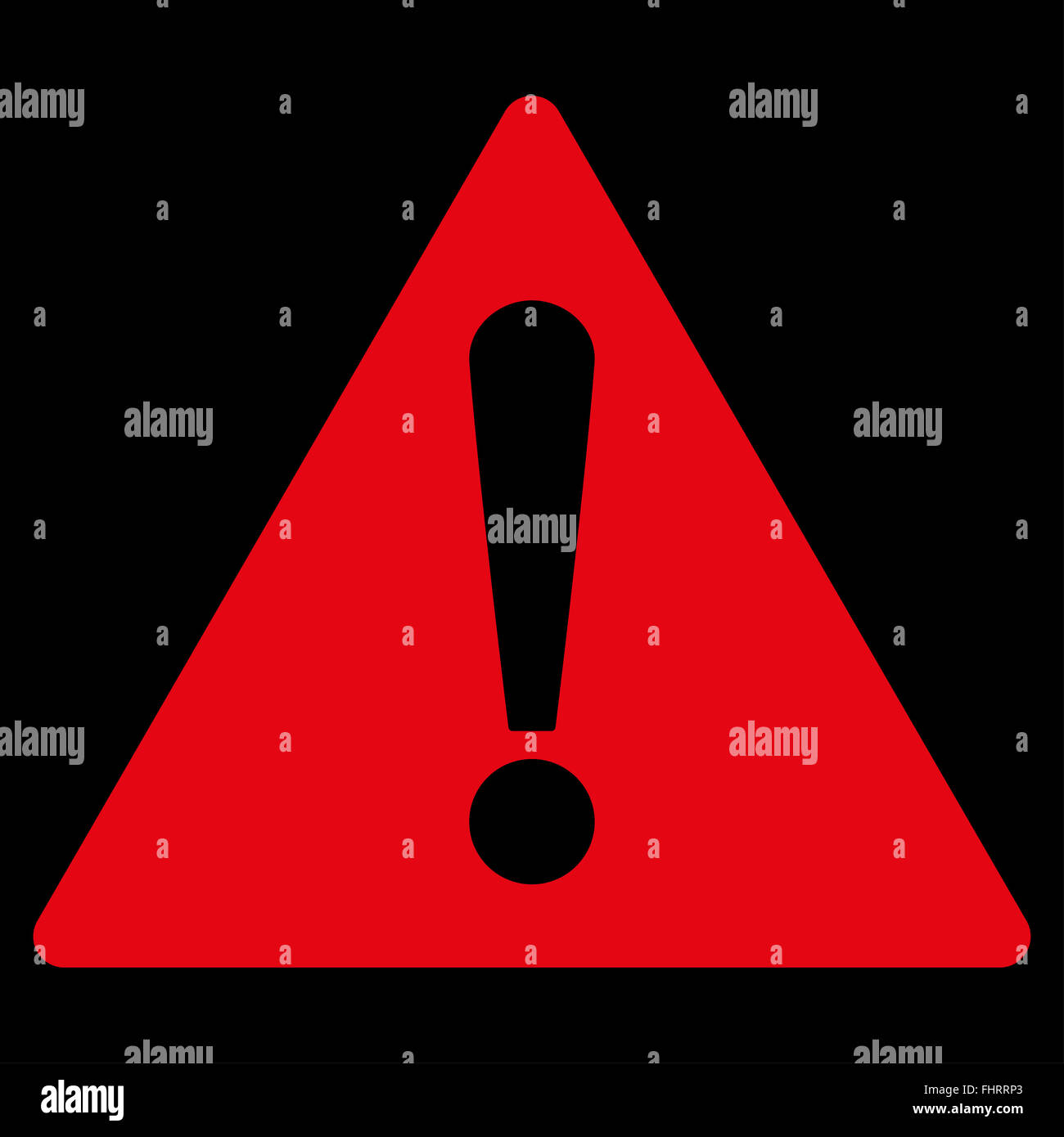 Warning flat red color icon Stock Photo - Alamy