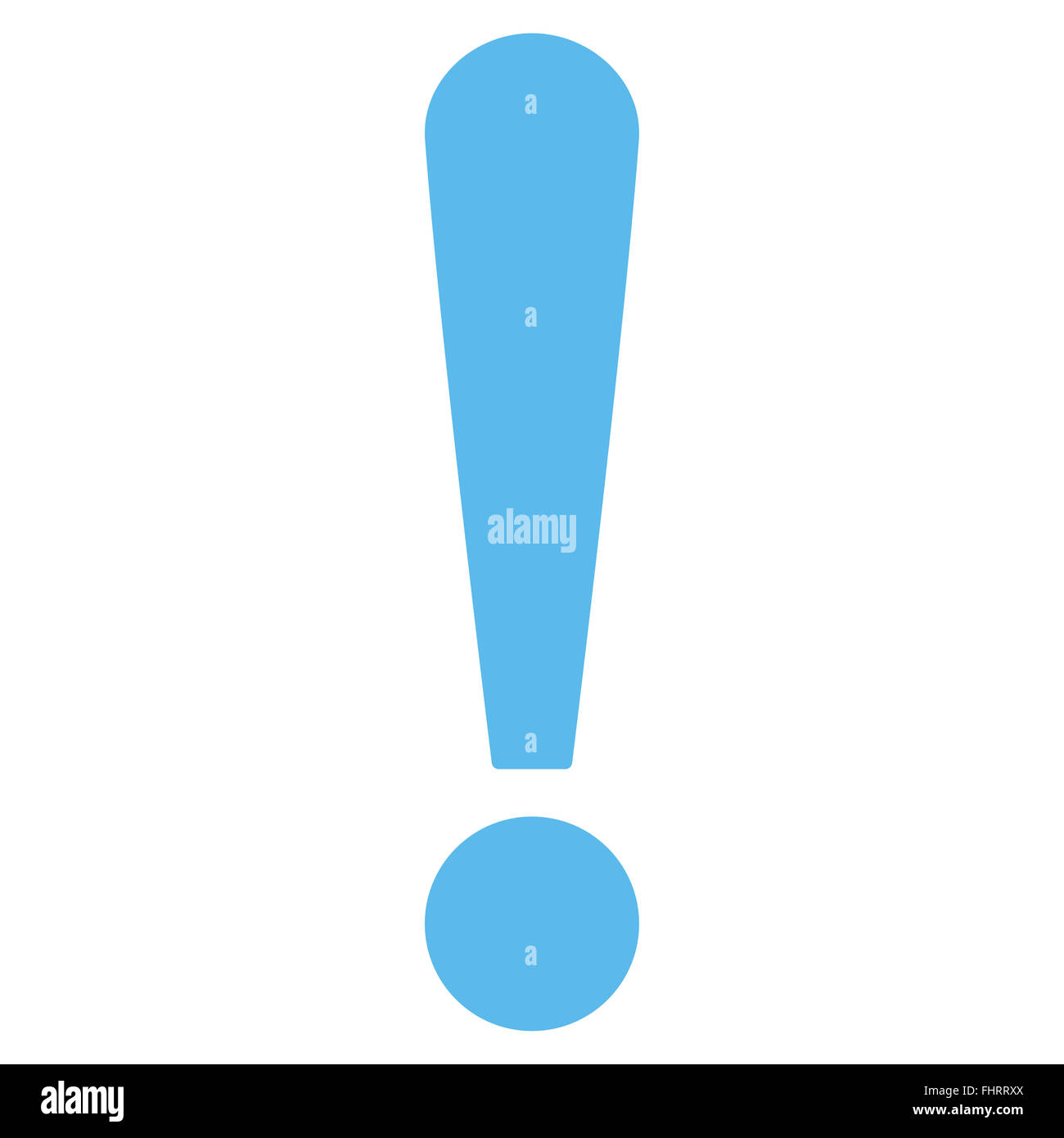 Exclamation Sign flat blue color icon Stock Photo - Alamy