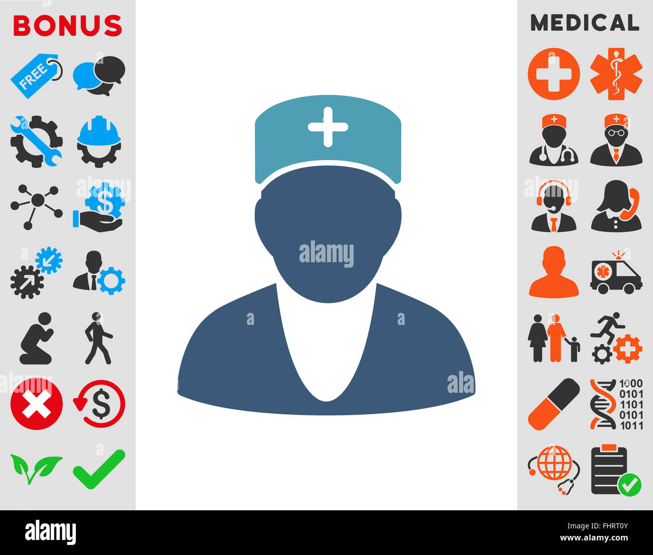 Doctor Flat Icon Stock Photo - Alamy