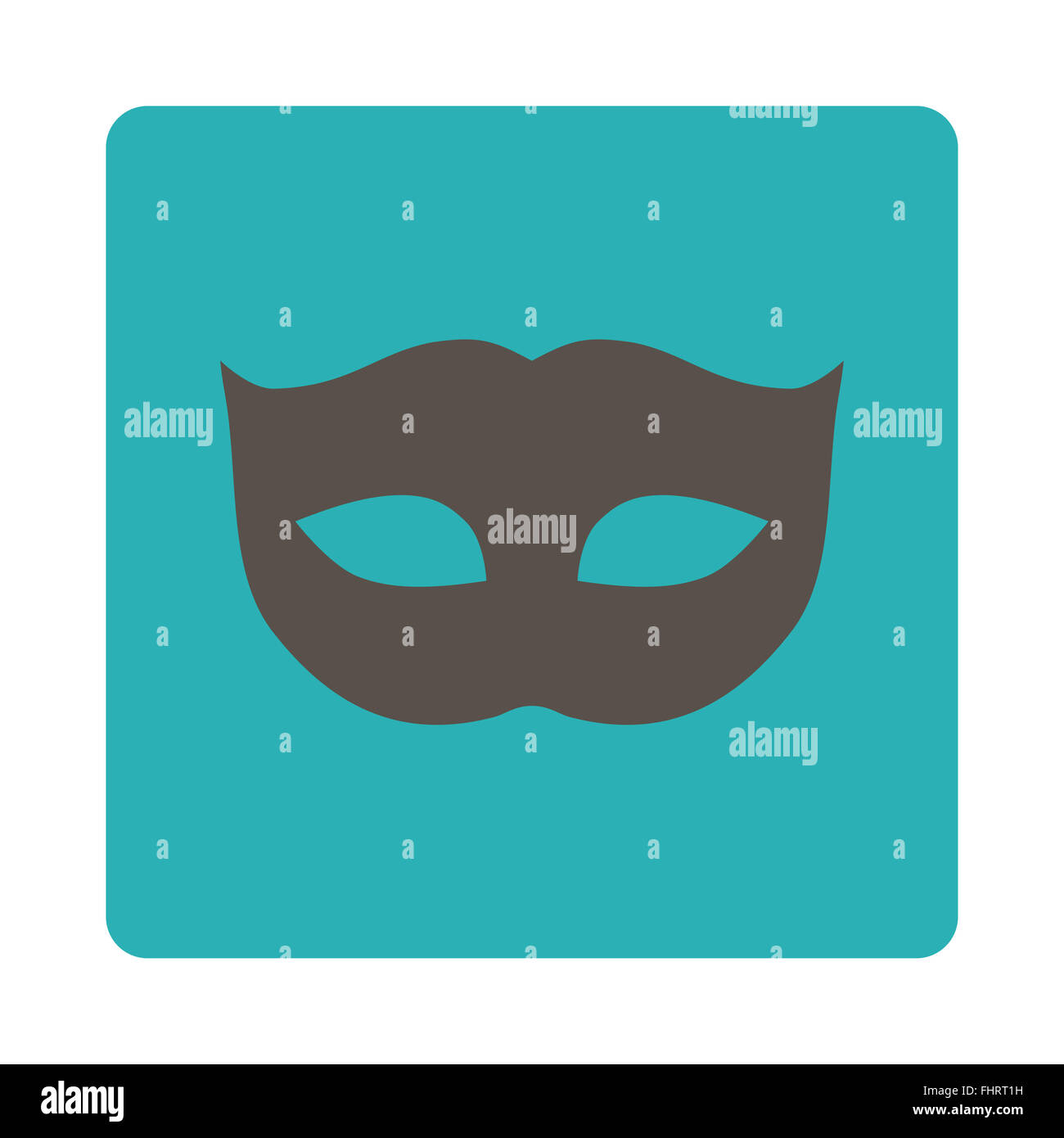 Privacy Mask flat grey and cyan colors rounded button Stock Photo - Alamy